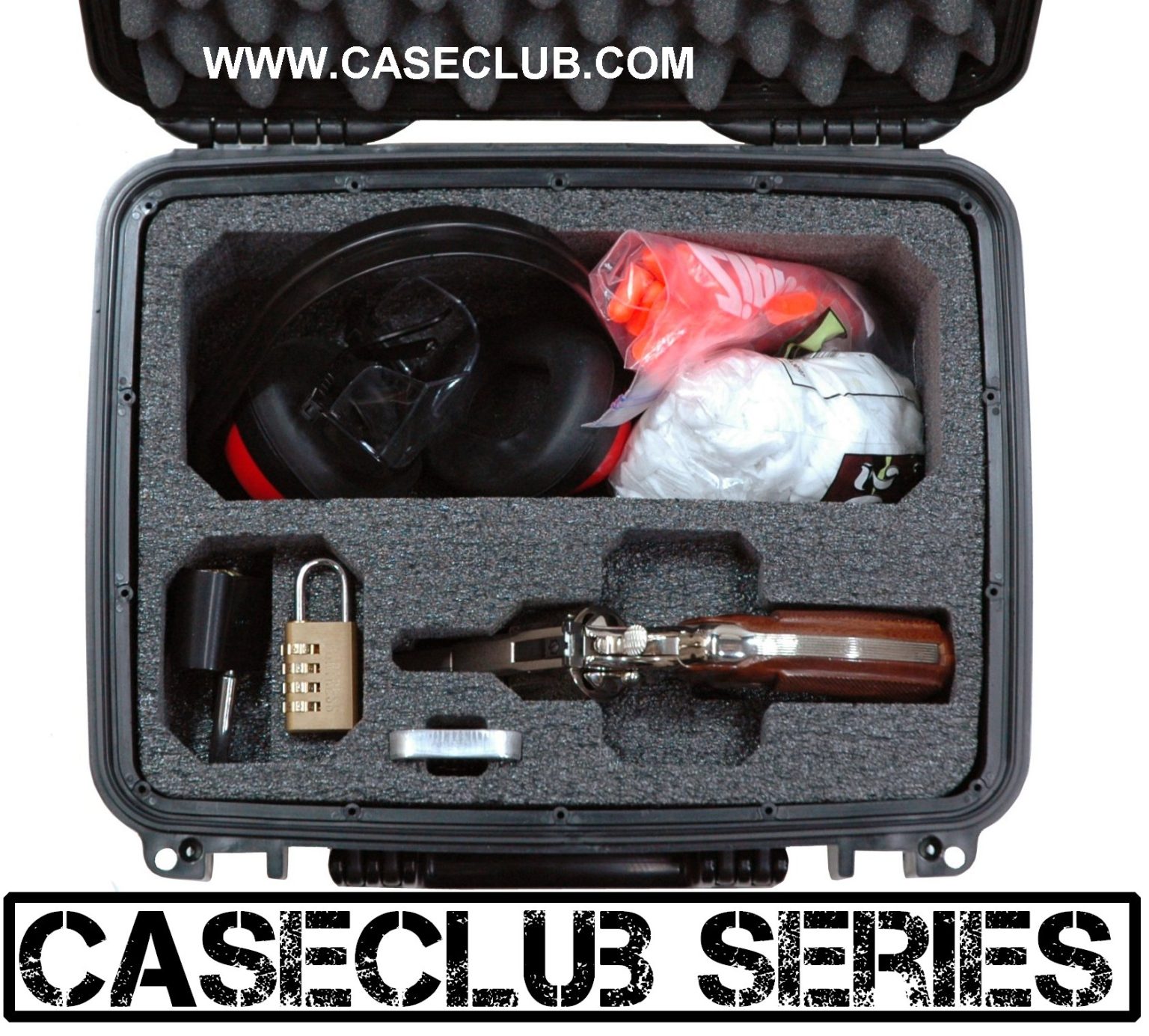 Case Club 1 Revolver Waterproof Case with Accessory Pocket & Silica Gel