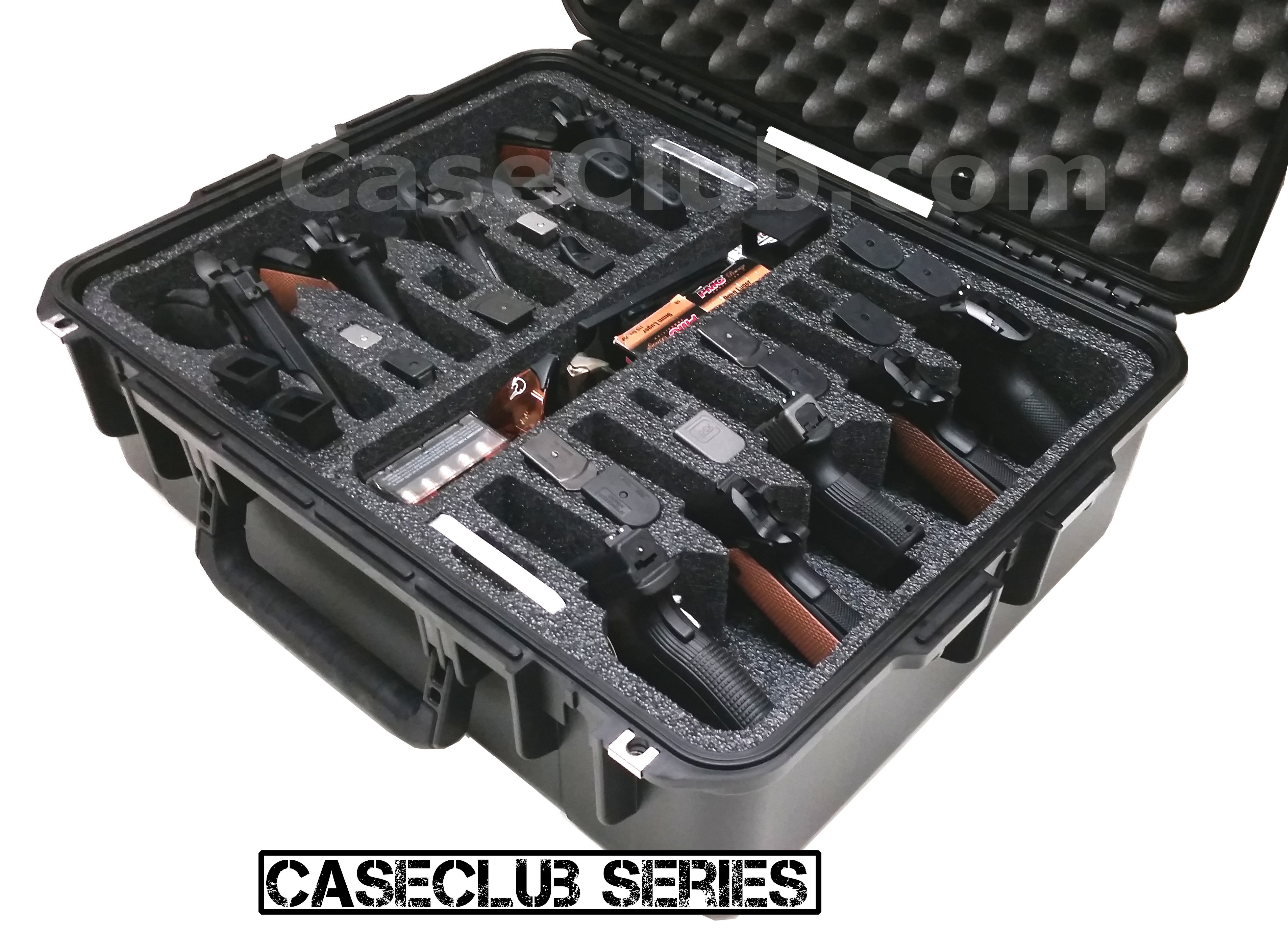 Case Club Waterproof 10 Pistol Case with Silica Gel & Heavy-Duty Foam