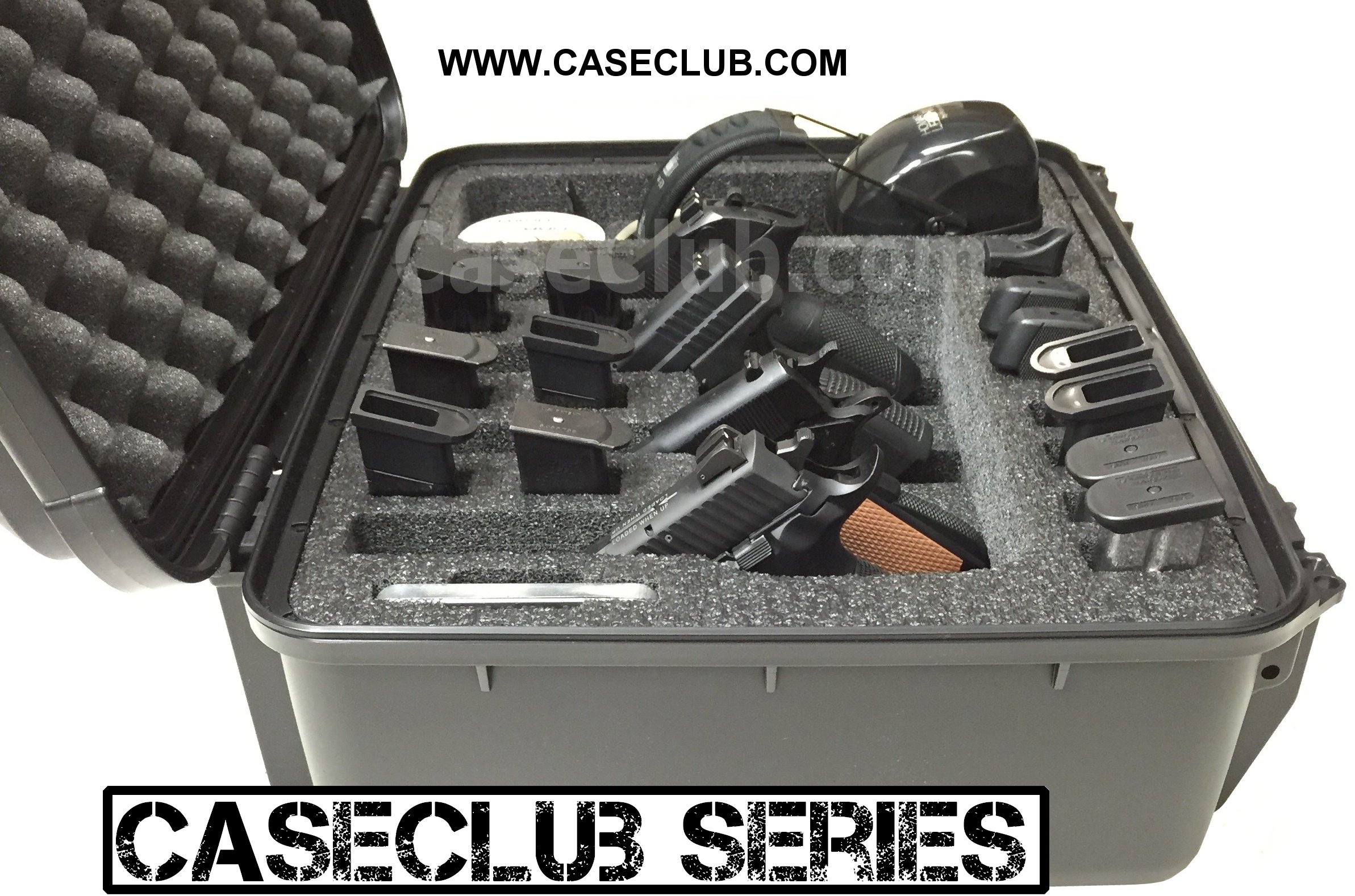 Firearm Storage Case Case Club 4 Pistol Carry Case With Pre-Cut Foam ...
