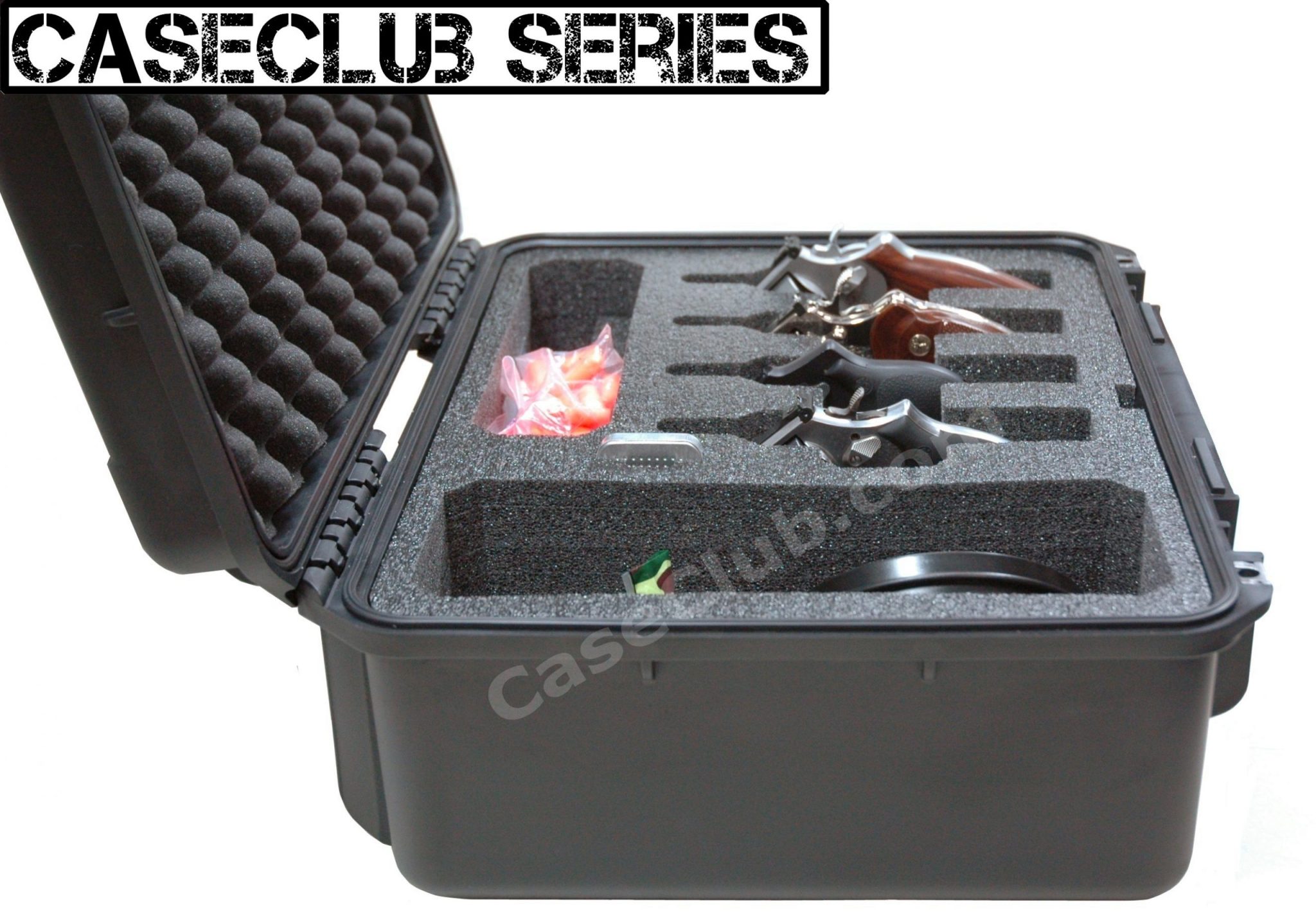 Case Club Waterproof 4 Revolver Case with Accessory Pocket & Silica Gel