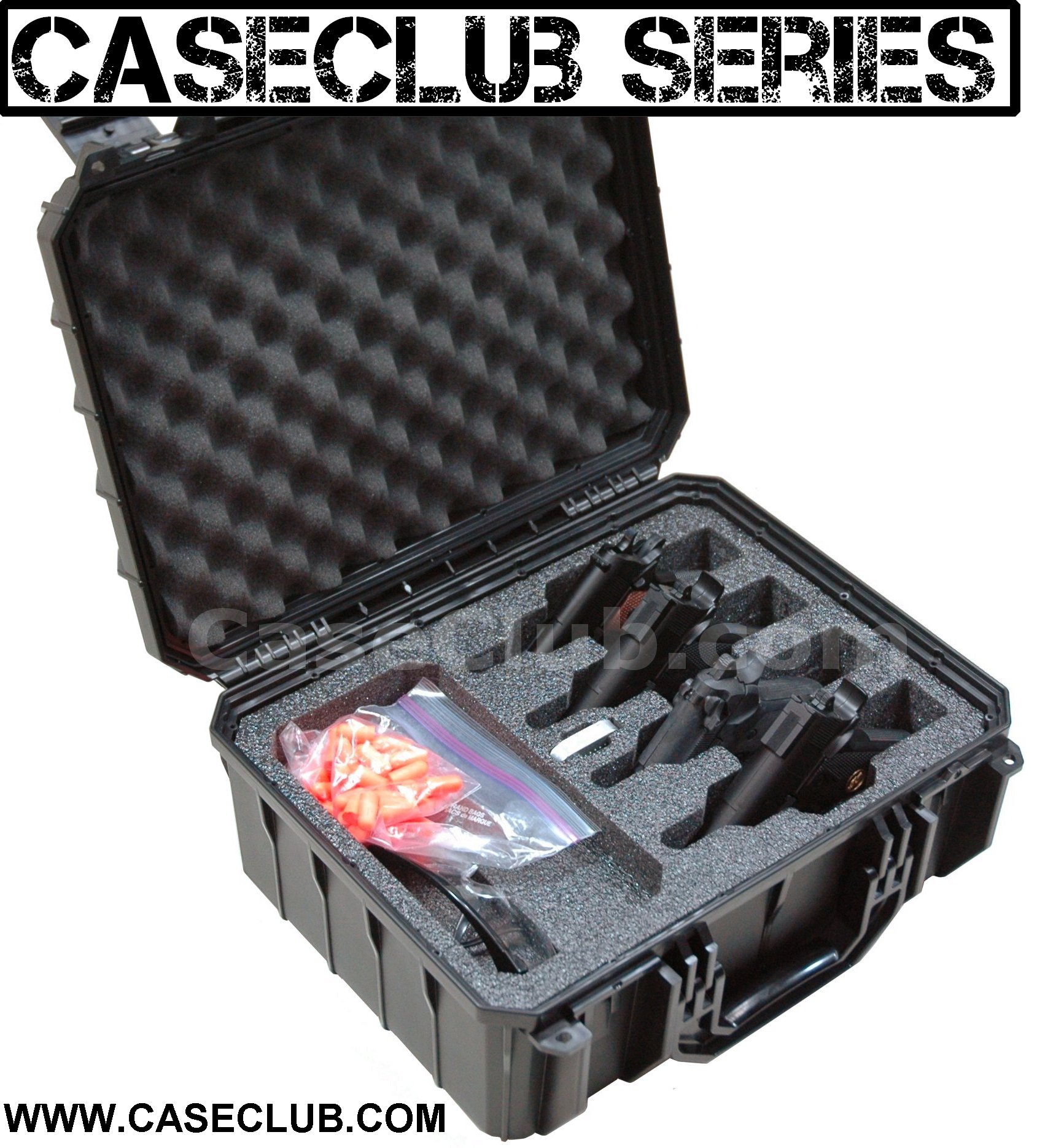 Case Club Waterproof 4 Revolver Case with Silica Gel & Heavy-Duty Foam
