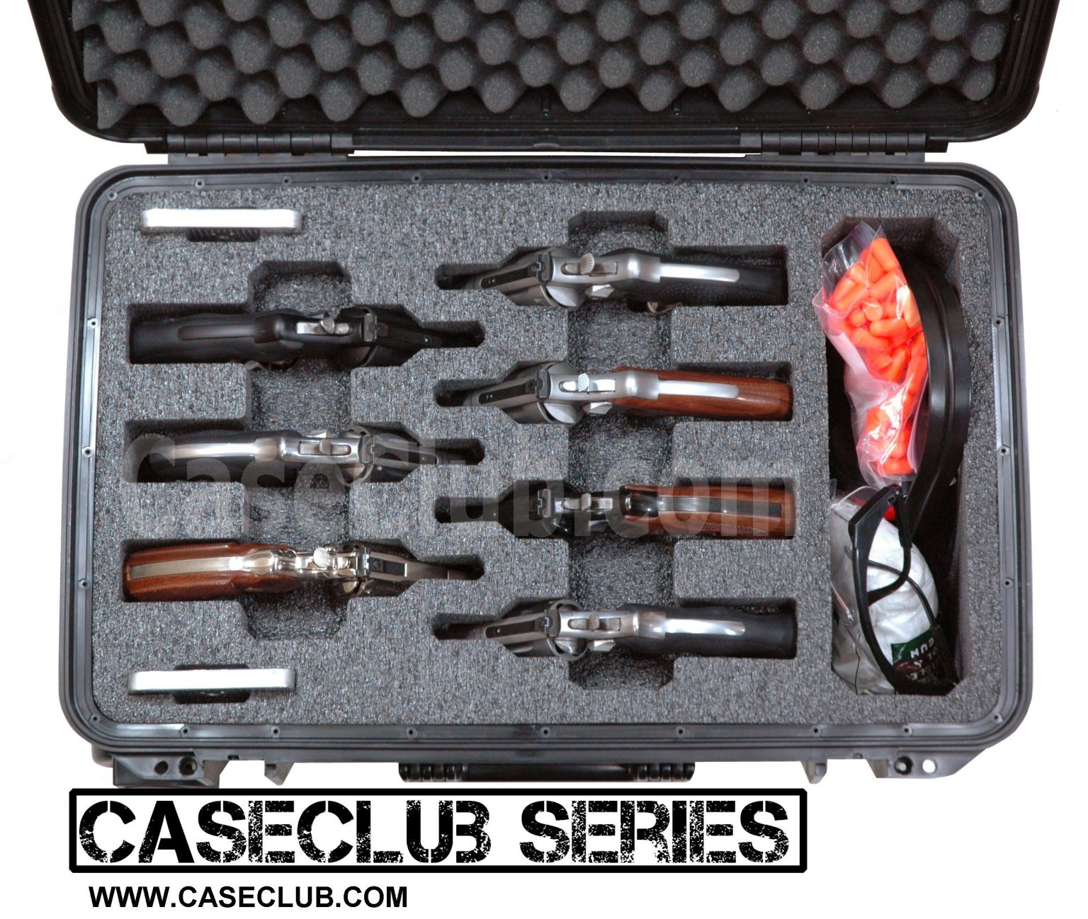 Case Club 7 Revolver Waterproof Case with Accessory Pocket & Silica Gel