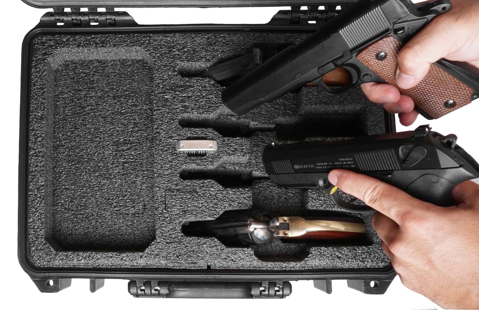 Case Club 4 Revolver Waterproof Case with Silica Gel & Laser Cut Foam