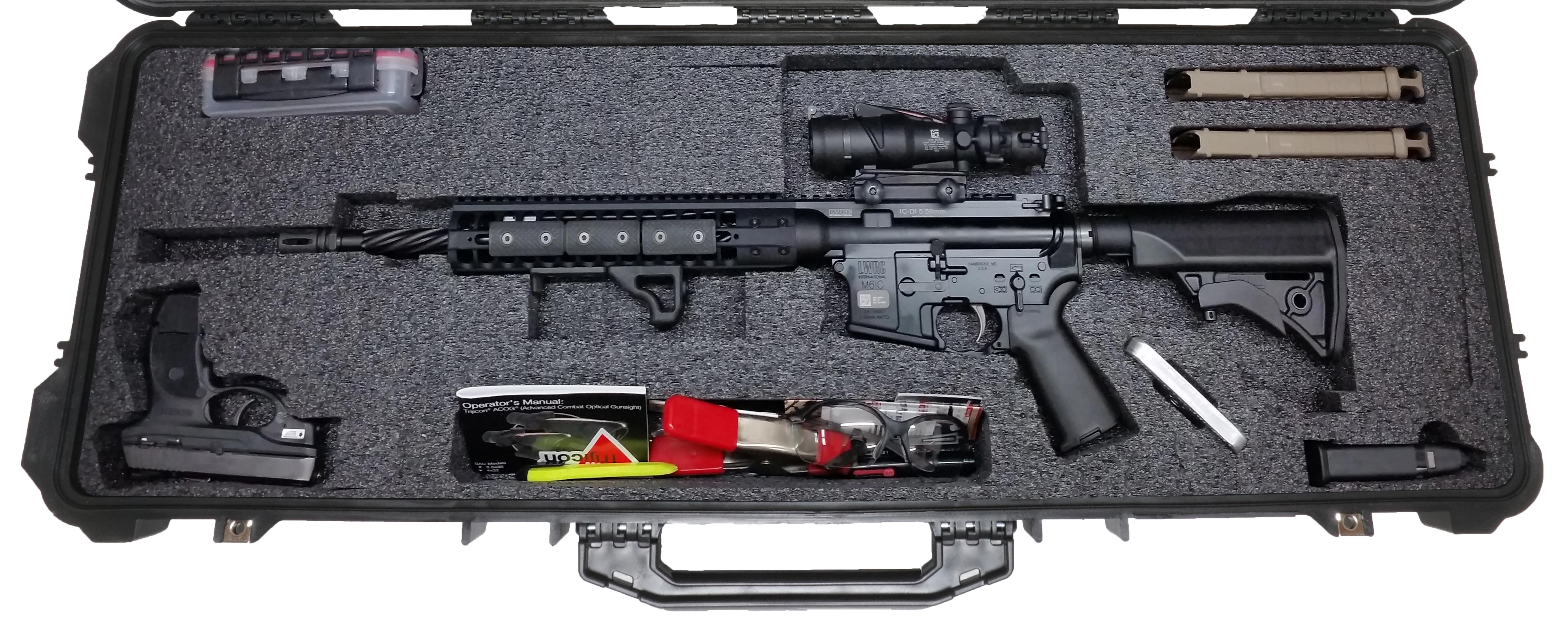 Case Club Waterproof AR10 Rifle Case with Silica Gel & Accessory Box