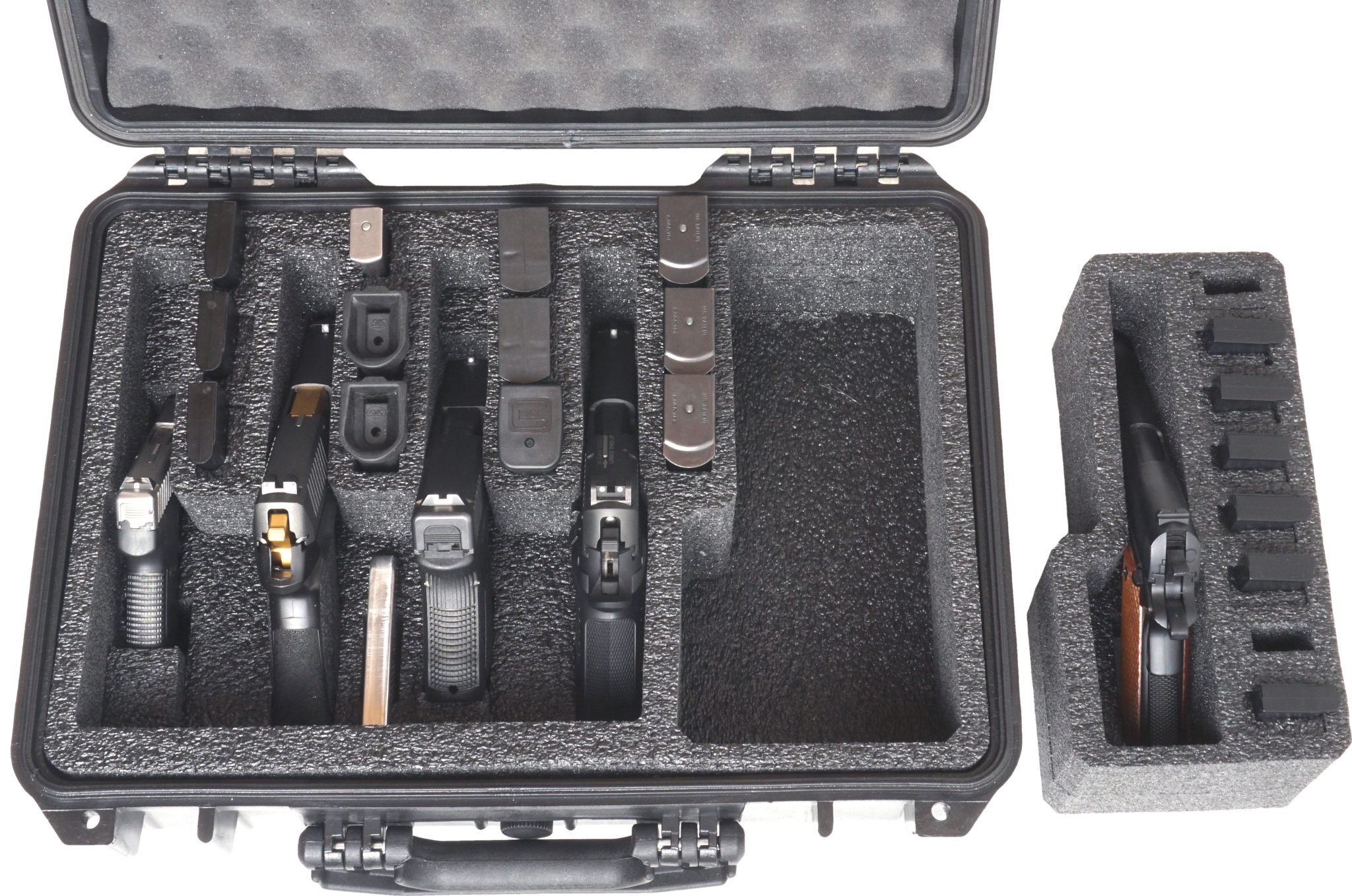 Case Club 5 Pistol Waterproof Case with Silica Gel & Heavy-Duty Foam