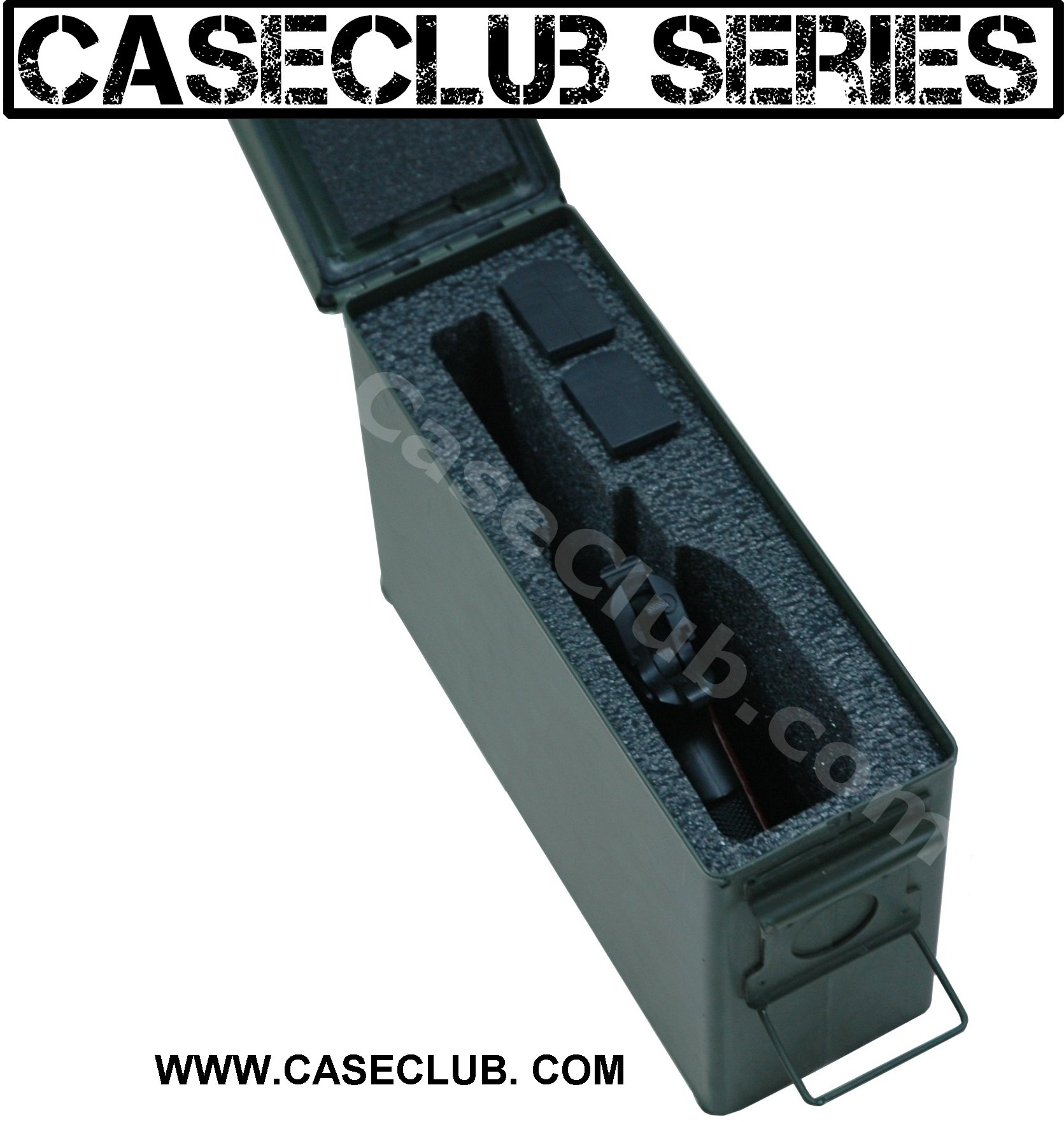 1 Pistol 30 Cal Ammo Can Foam - Case Club
