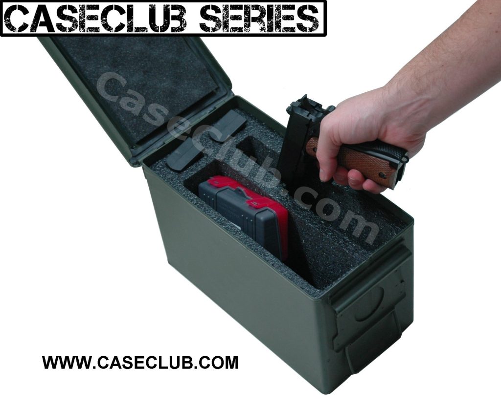 1 Pistol & Accessory 50 Cal Ammo Can Foam - Case Club