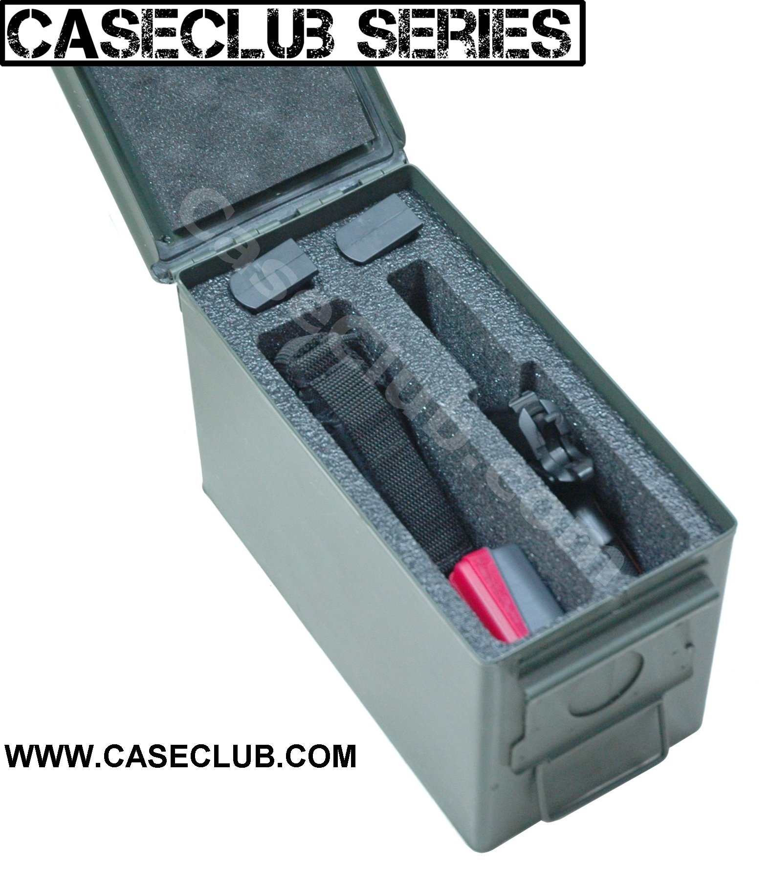 1 Pistol & Accessory 50 Cal Ammo Can Foam - Case Club