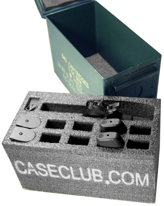 1 Pistol & 11 Magazine 50 Cal Ammo Can Foam - Case Club