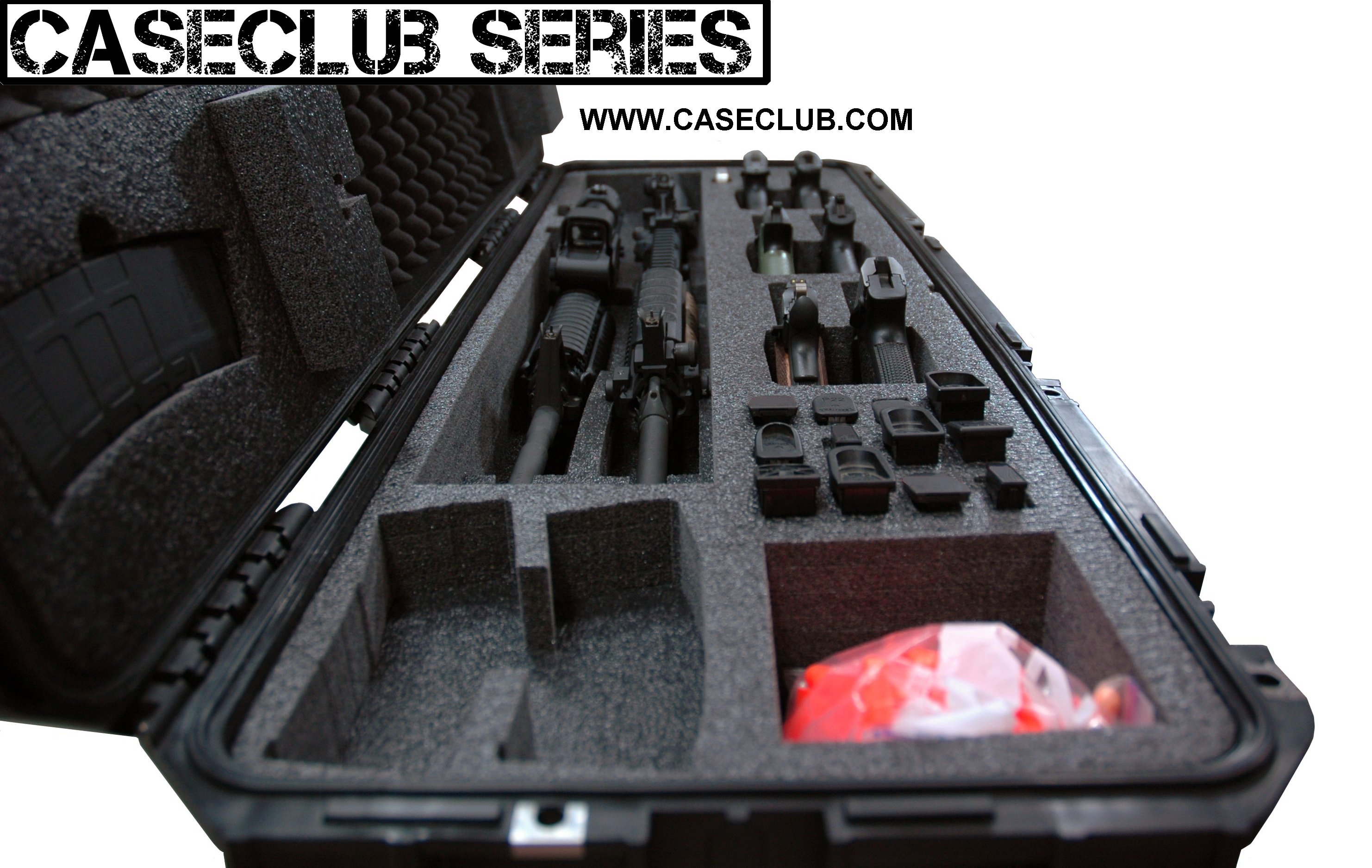 2 AR15 Rifle & 6 pistol Case - Multiple Rifle / Shotgun Cases - Case Club