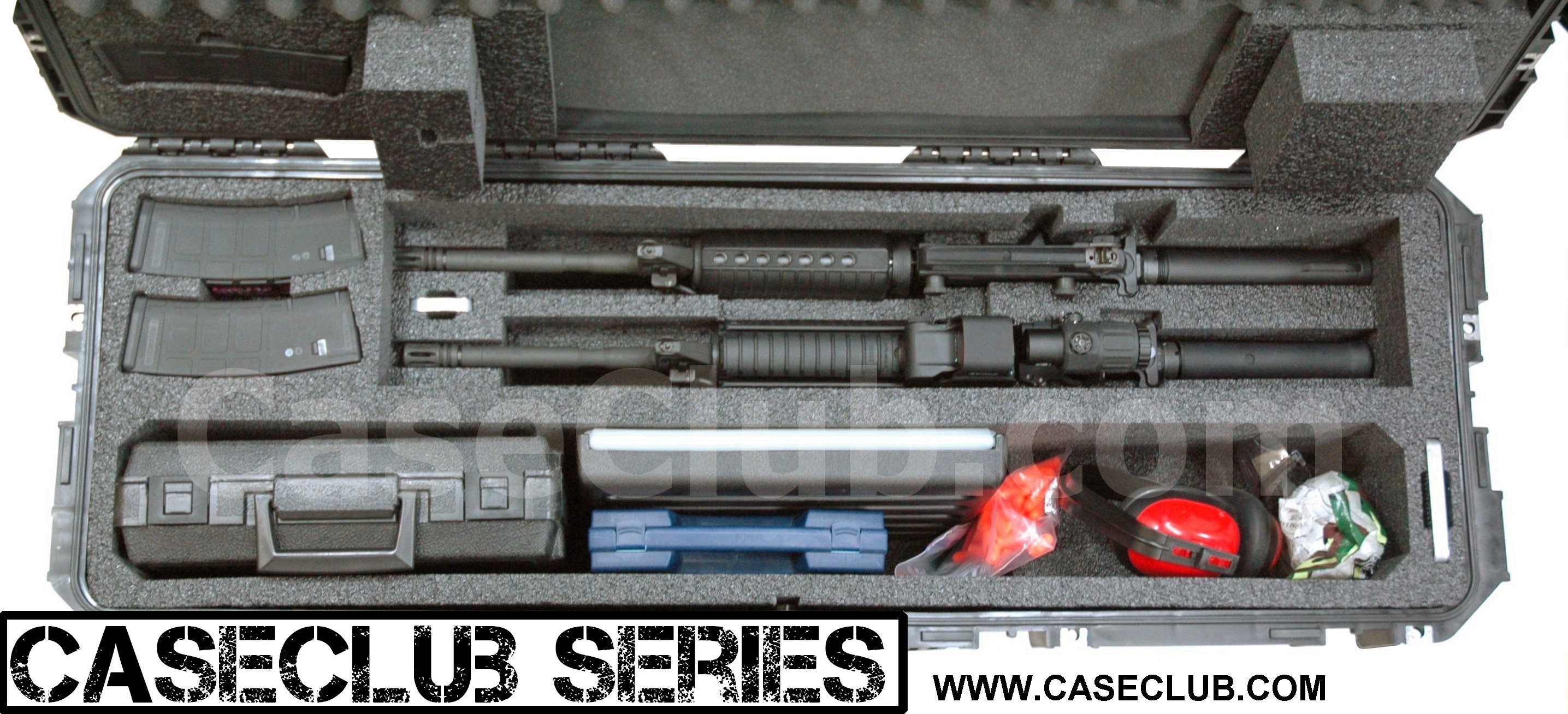 2 AR15 Rifle & Accessory Case - Multiple Rifle / Shotgun Cases - Case Club