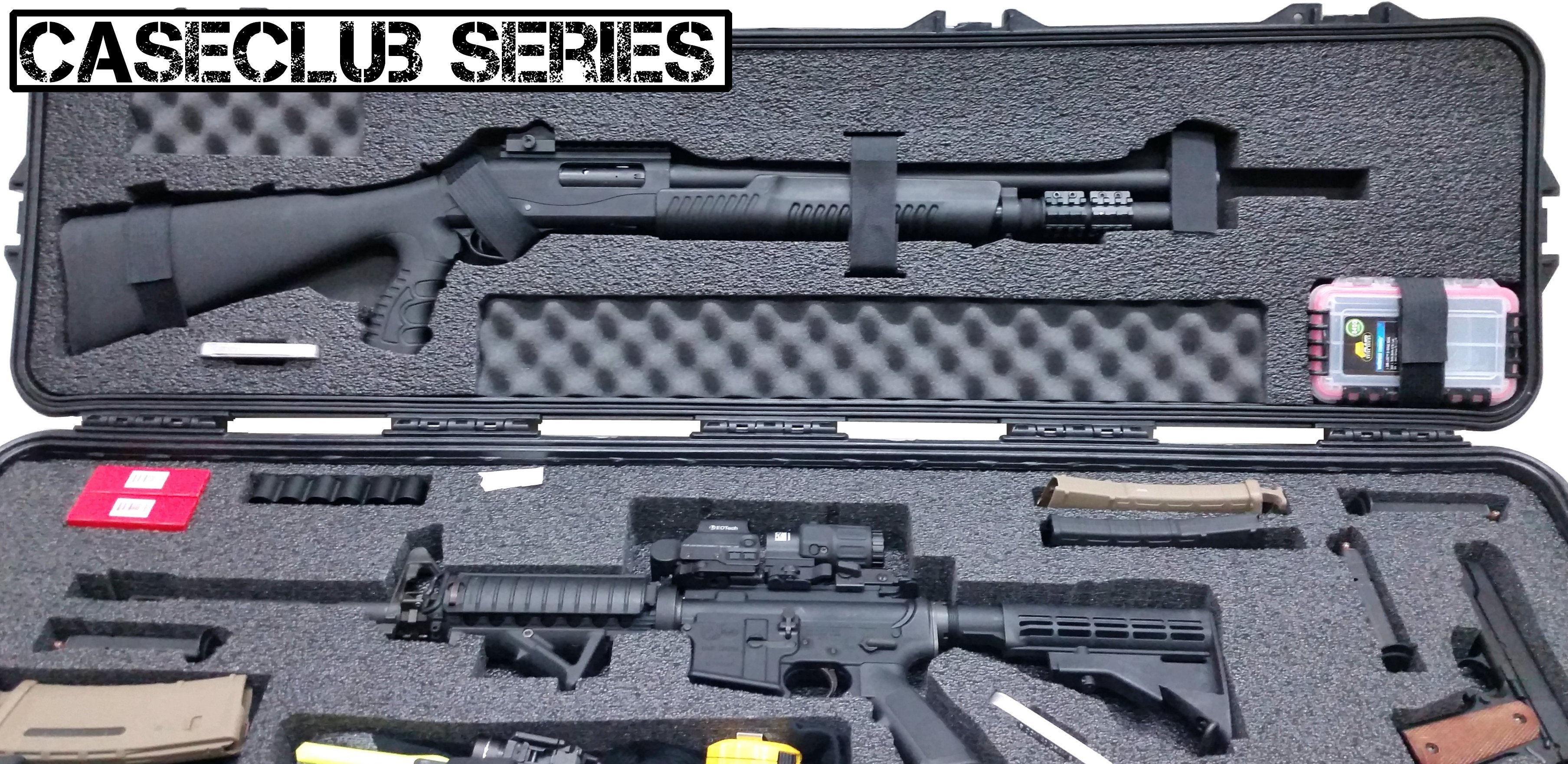 Case Club Waterproof 3 Gun Competition Case for Rifle, Shotgun & Pistol