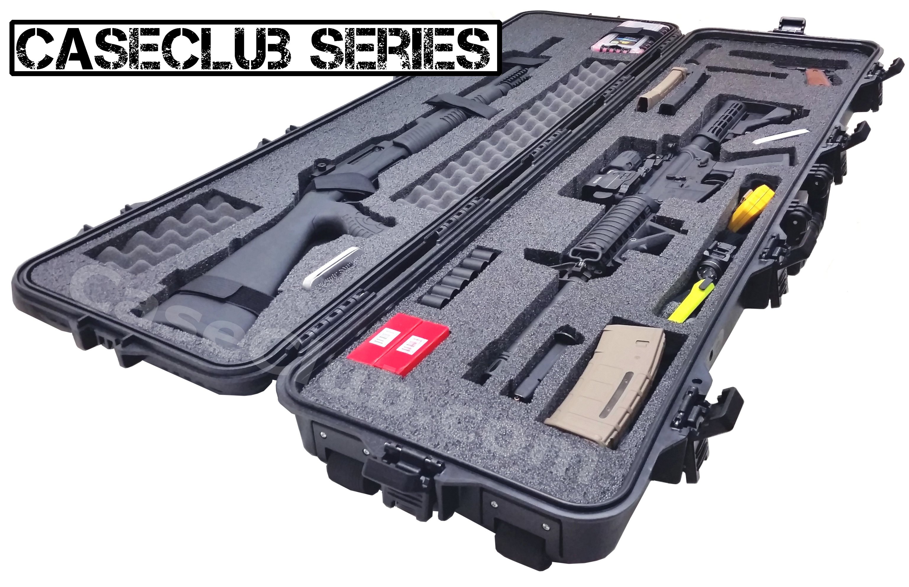 Case Club Waterproof 3 Gun Competition Case for Rifle, Shotgun & Pistol