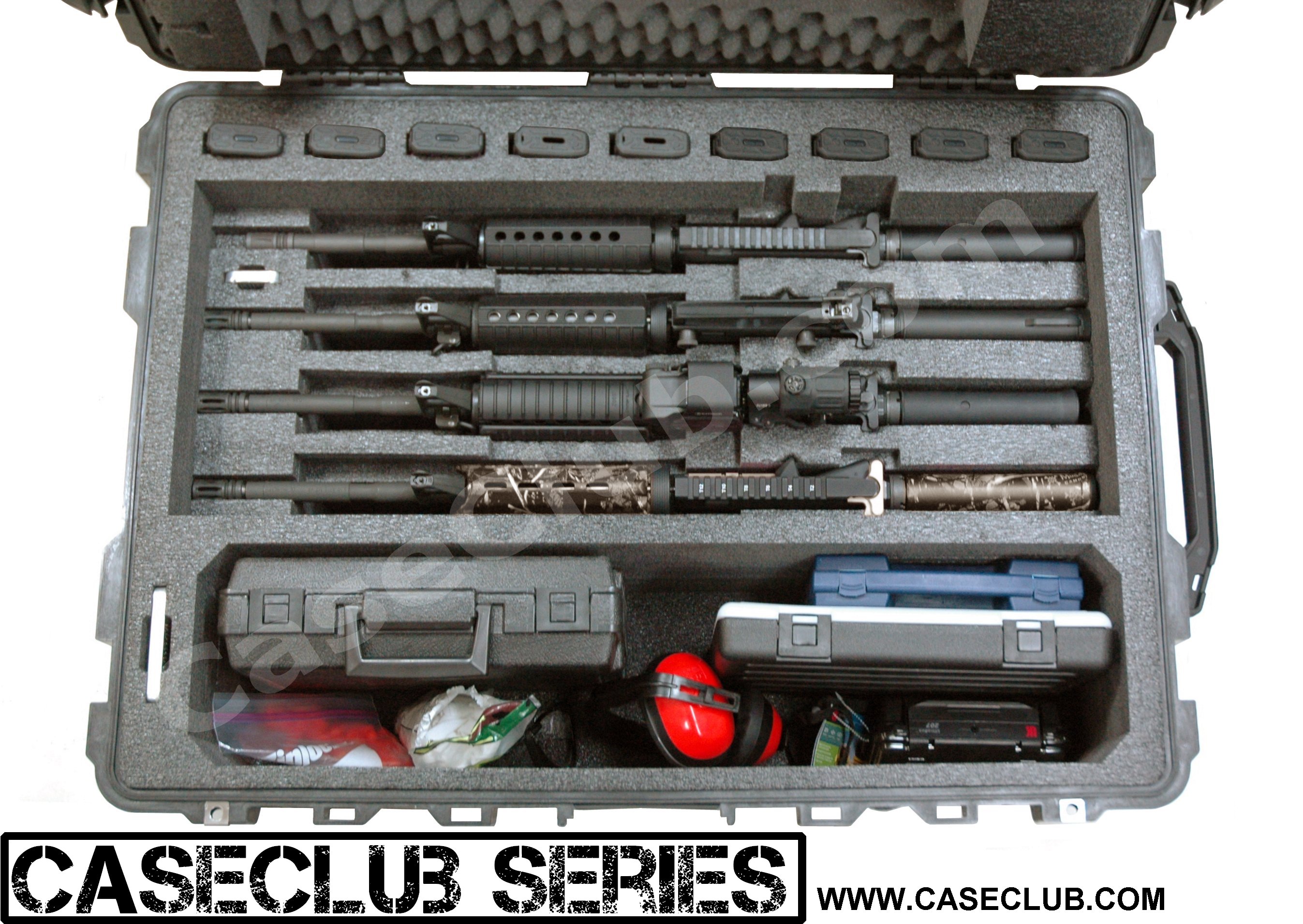 4 AR15 Rifle & Accessory Case - Case Club Cases