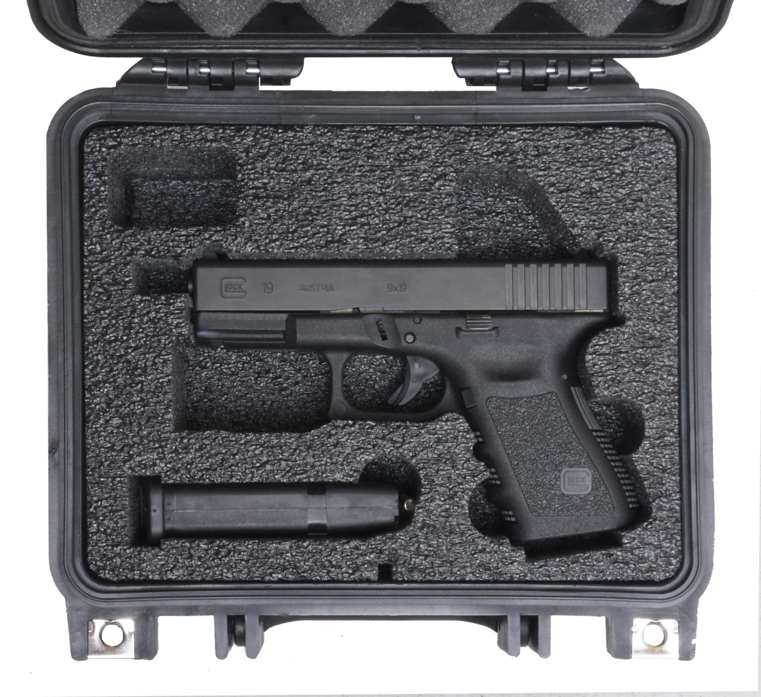 Case Club Glock 19 Waterproof Pistol Case with Pre-Cut Foam | G19