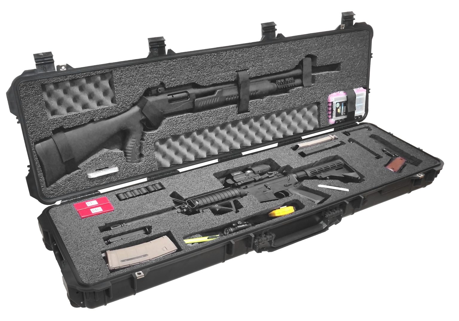 Case Club Waterproof Tactical Shotgun Case with Silica Gel & Accessory Box