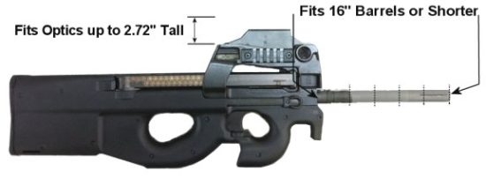 Case Club Waterproof Breakdown FN PS90 Rifle Case with Silica Gel