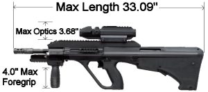 Case Club Waterproof Bullpup Rifle Case with Silica Gel & Accessory Box