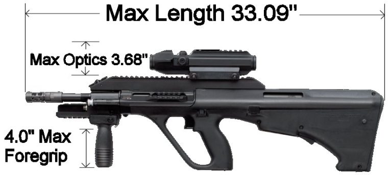 Case Club Waterproof Bullpup Rifle Case with Silica Gel & Accessory Box