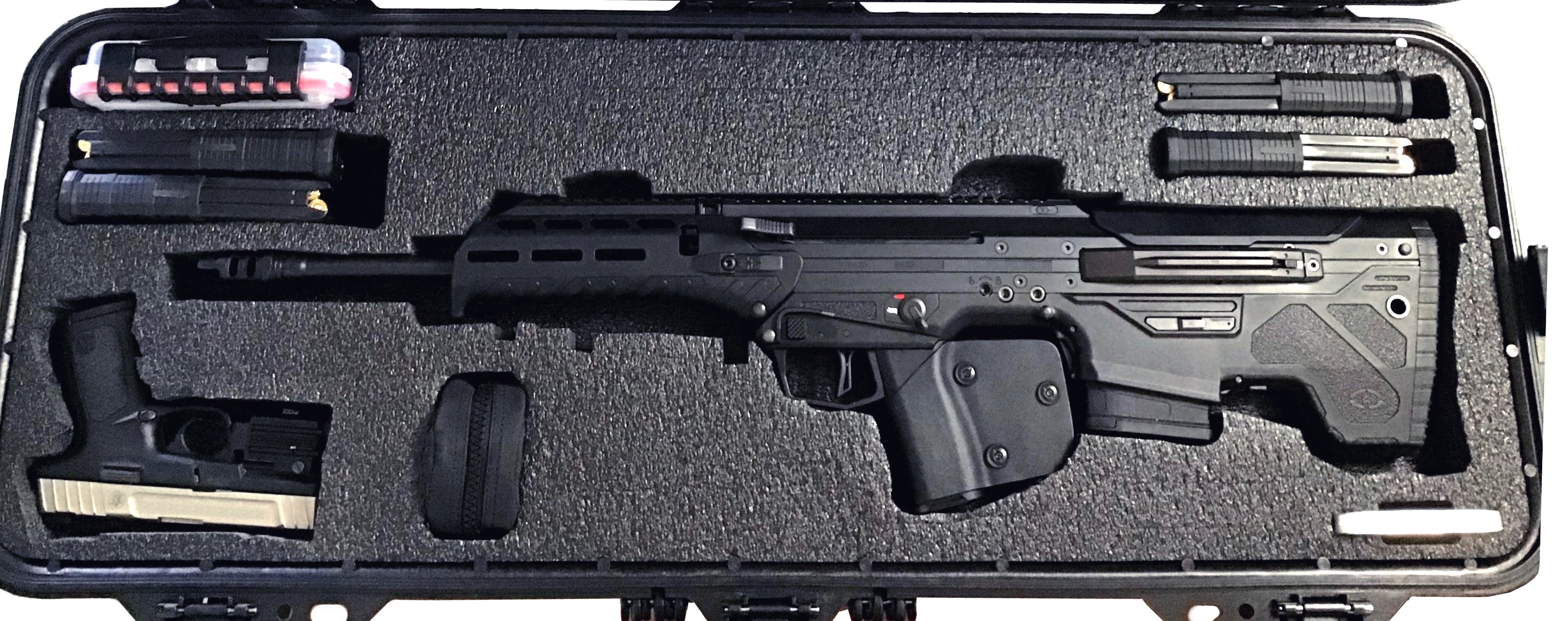 Case Club Waterproof Bullpup Rifle Case with Silica Gel & Accessory Box