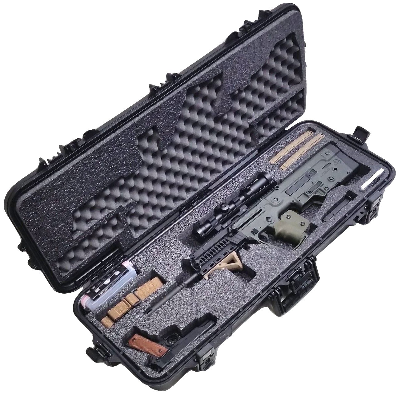 Case Club Waterproof Bullpup Rifle Case With Silica Gel Accessory Box