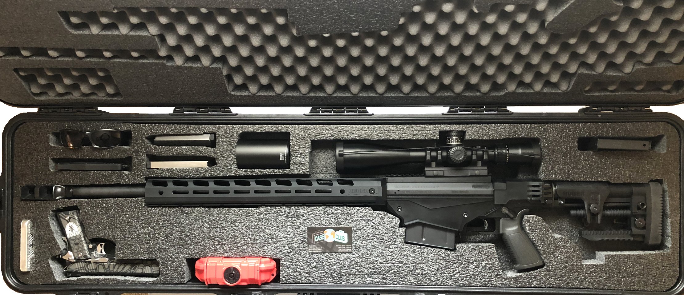Case Club Waterproof Precision Rifle Case with Silica Gel & Accessory Box