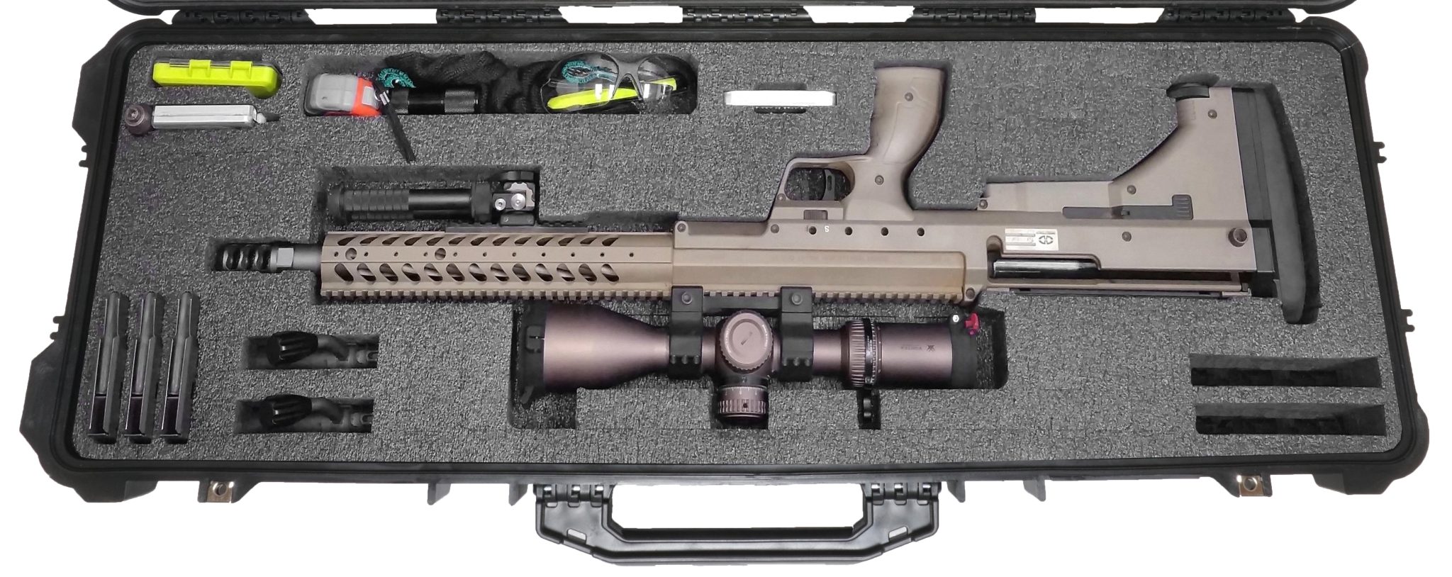 Case Club Waterproof Desert Tech Rifle Case with Silica Gel & Accessory Box