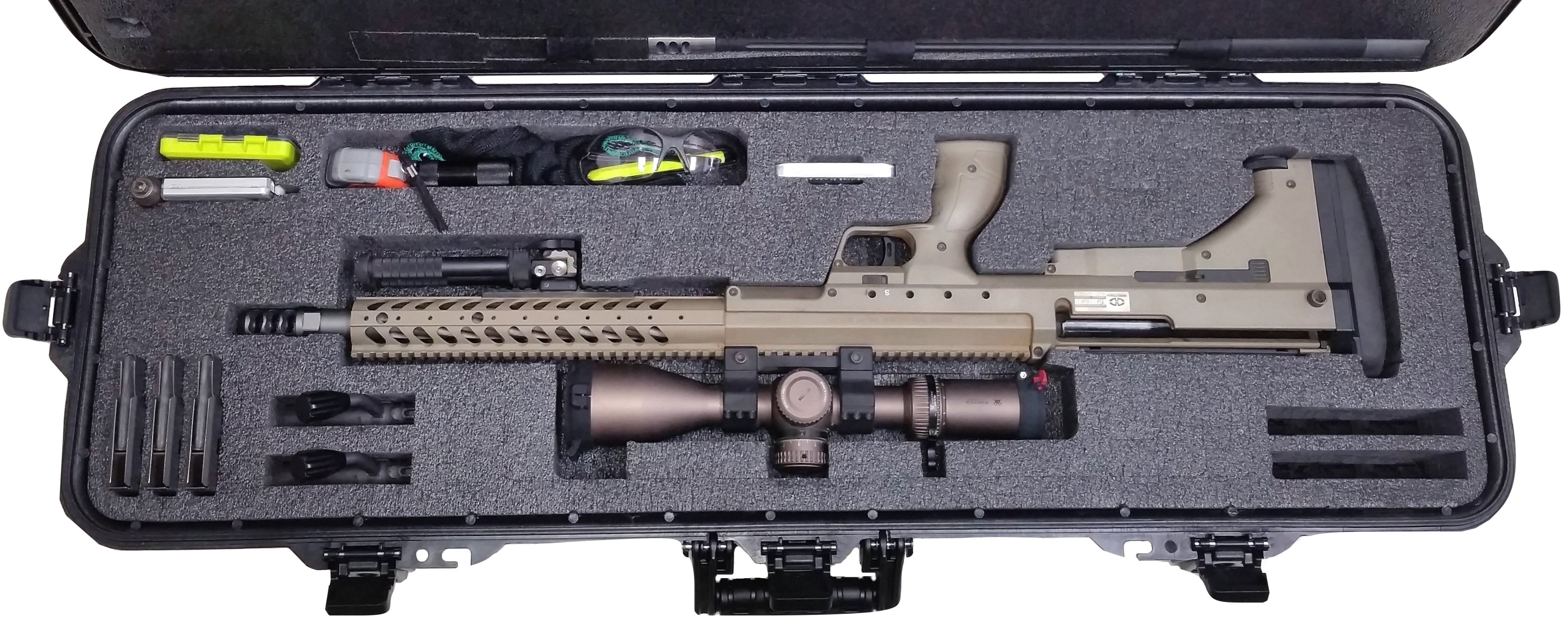 Case Club Waterproof Desert Tech Rifle Case with Silica Gel & Accessory Box