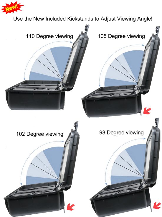 Case Club Waterproof Xbox Portable Gaming Case w/ Built in Lid Monitor