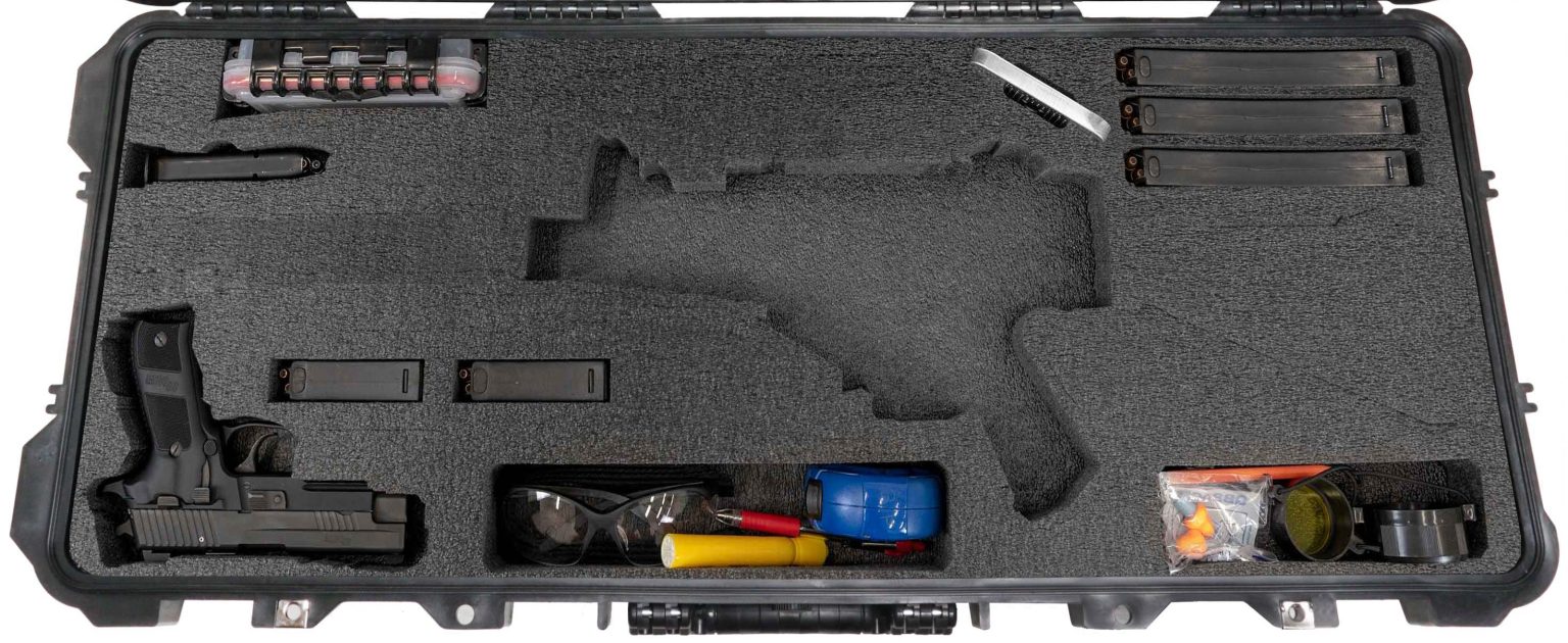 Case Club Waterproof MP5 Rifle Case with Silica Gel & Accessory Box