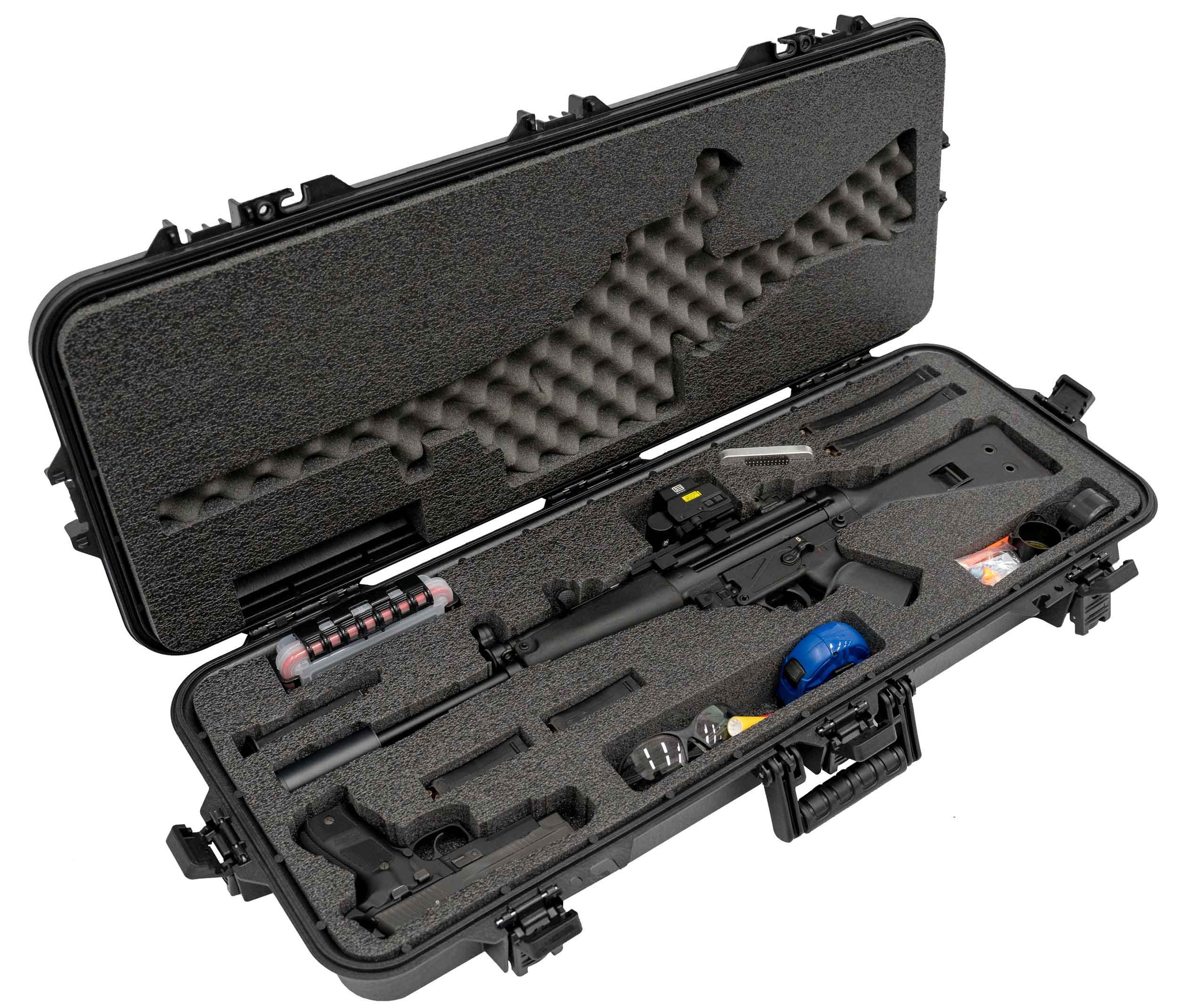 Case Club Waterproof MP5 Rifle Case with Silica Gel & Accessory Box