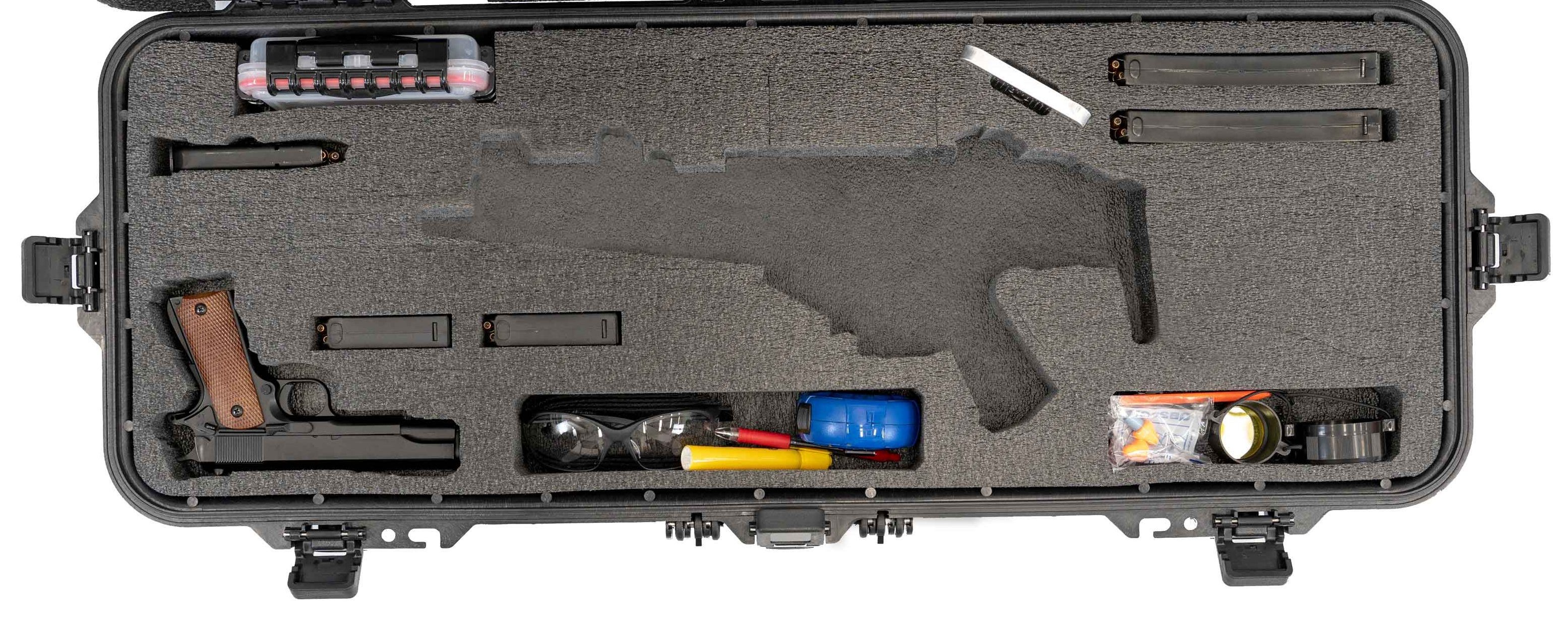 Case Club Waterproof MP5 Rifle Case with Silica Gel & Accessory Box