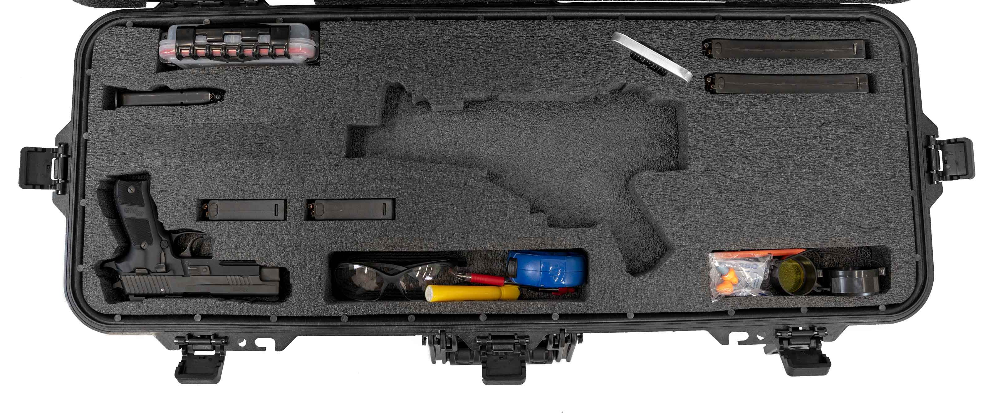 Case Club Waterproof MP5 Rifle Case with Silica Gel & Accessory Box