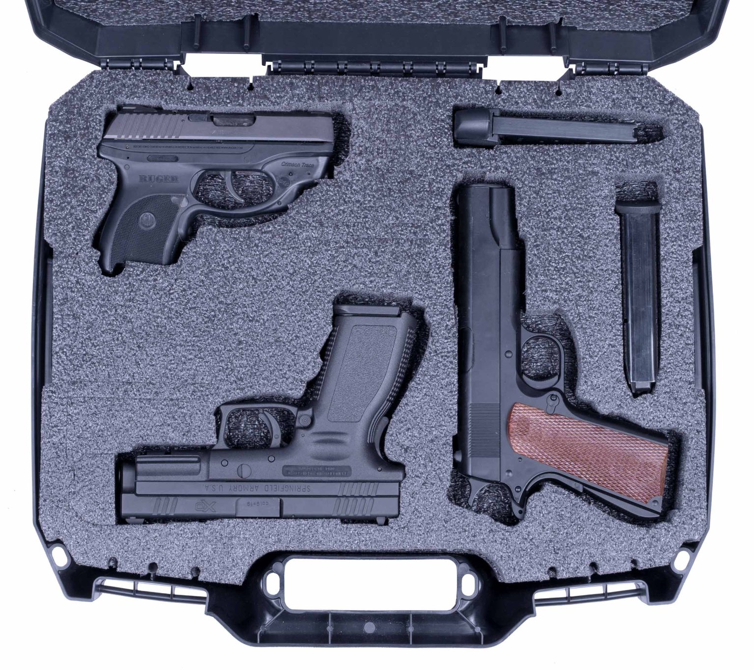Case Club 5 Pistol (Dual Level) Hard-Sided Padlockable Carrying Case