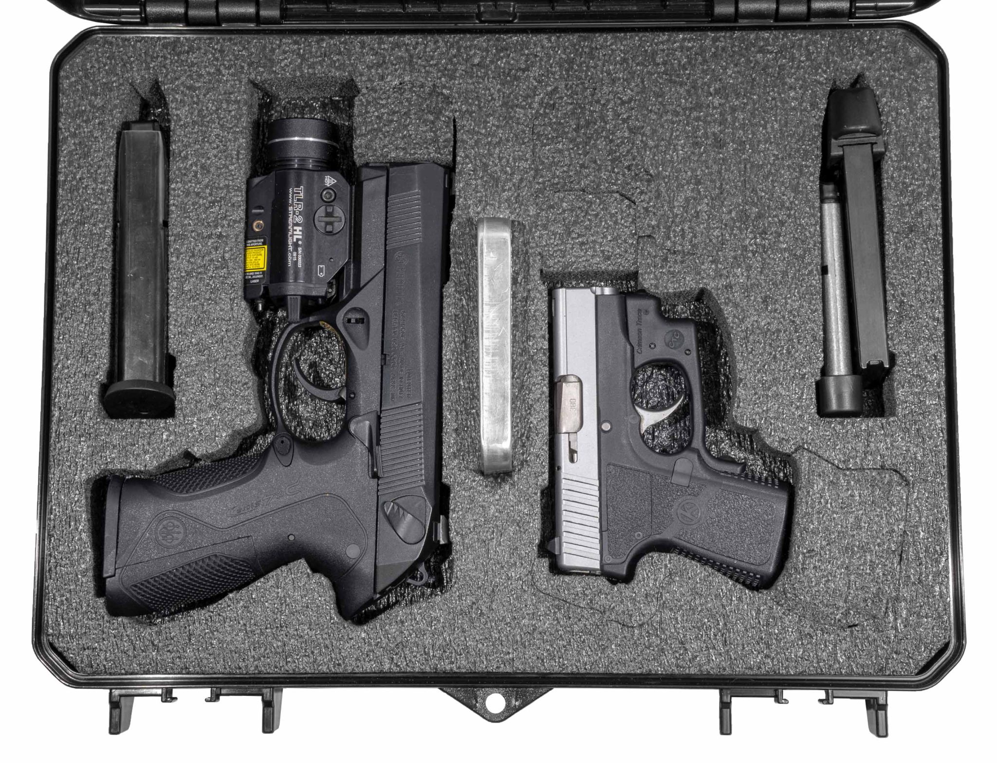 Case Club Waterproof 2 Pistol Case with Pre-Cut Pistol Foam Template