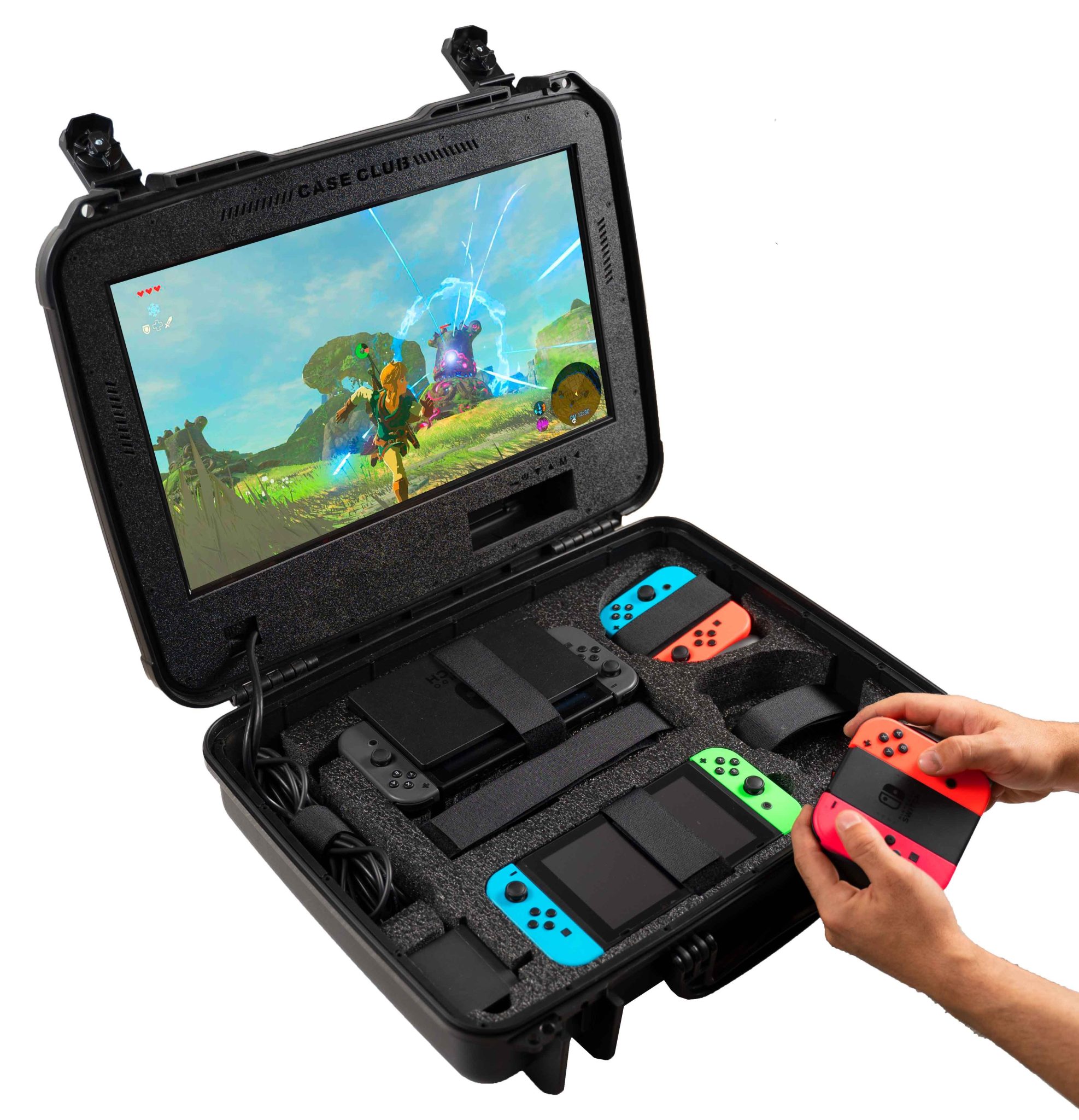 Nintendo Switch Portable Gaming Station with Built-in Monitor - Case Club