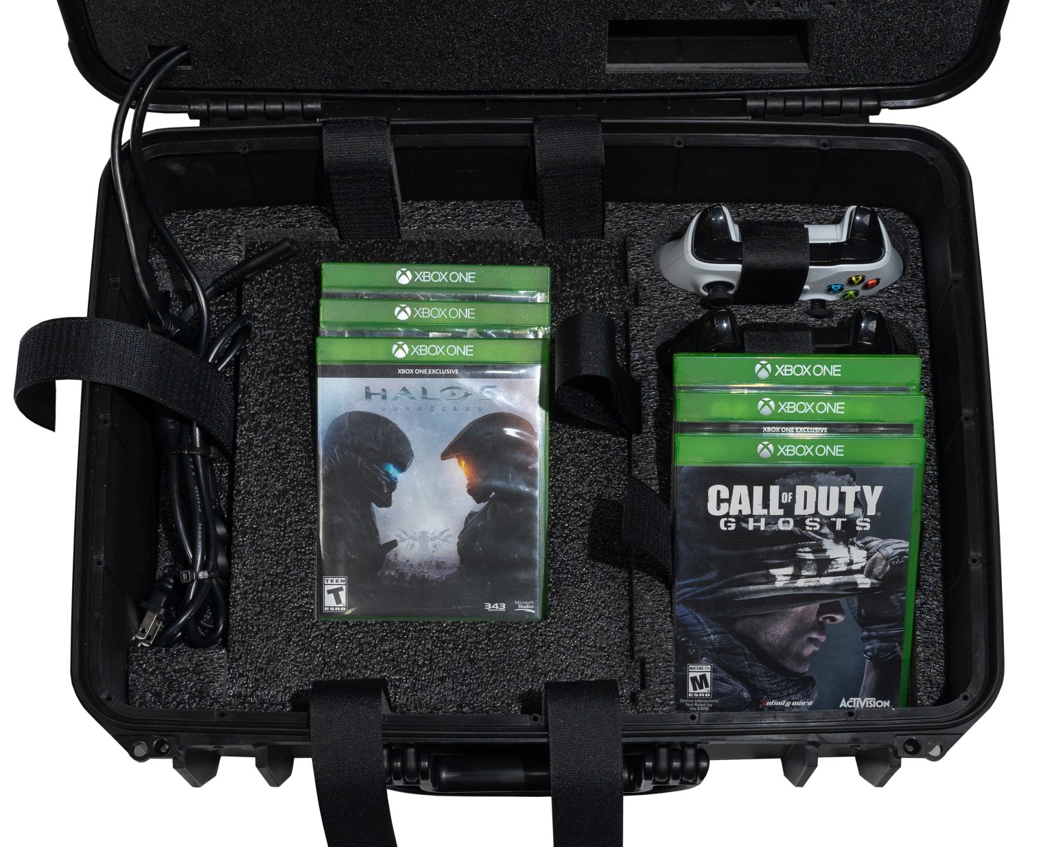 Case Club Waterproof Xbox Portable Gaming Case w/ Built in Lid Monitor