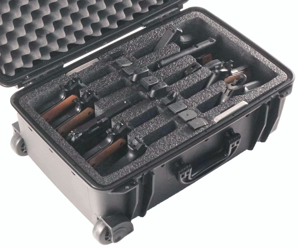 Case Club 10 Pistol Wheeled Waterproof Case with Silica Gel & Heavy ...