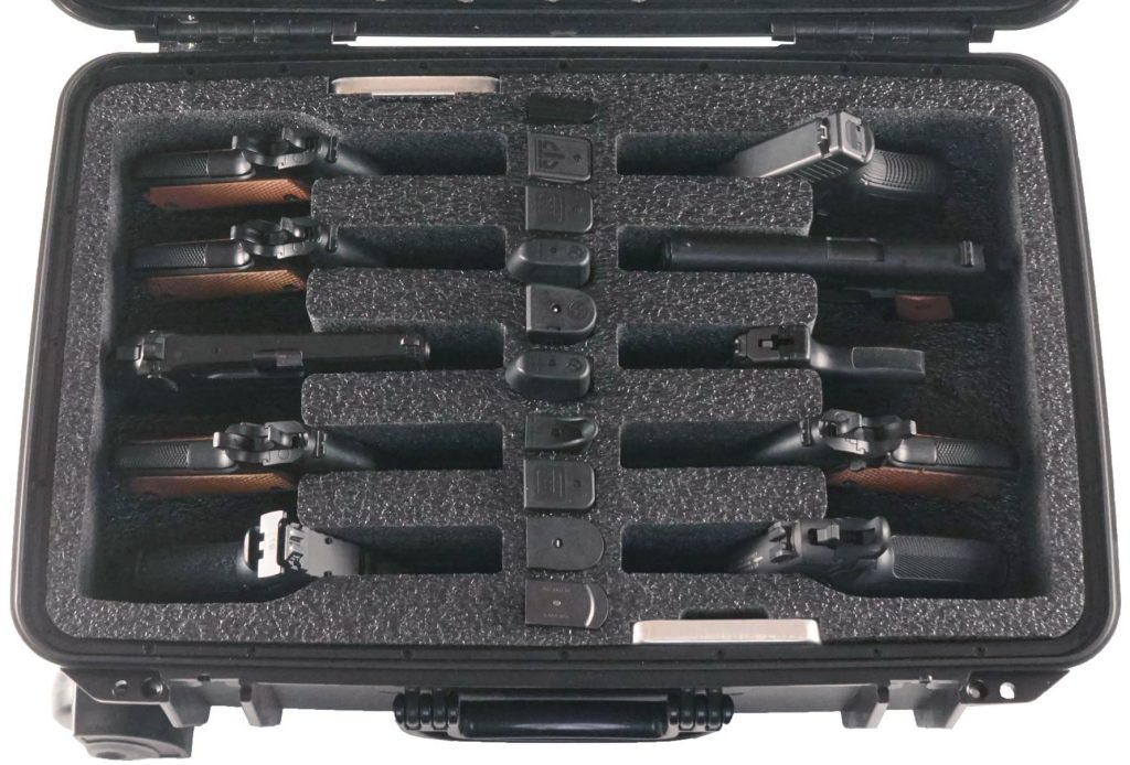 Case Club 10 Pistol Wheeled Waterproof Case with Silica Gel & Heavy ...