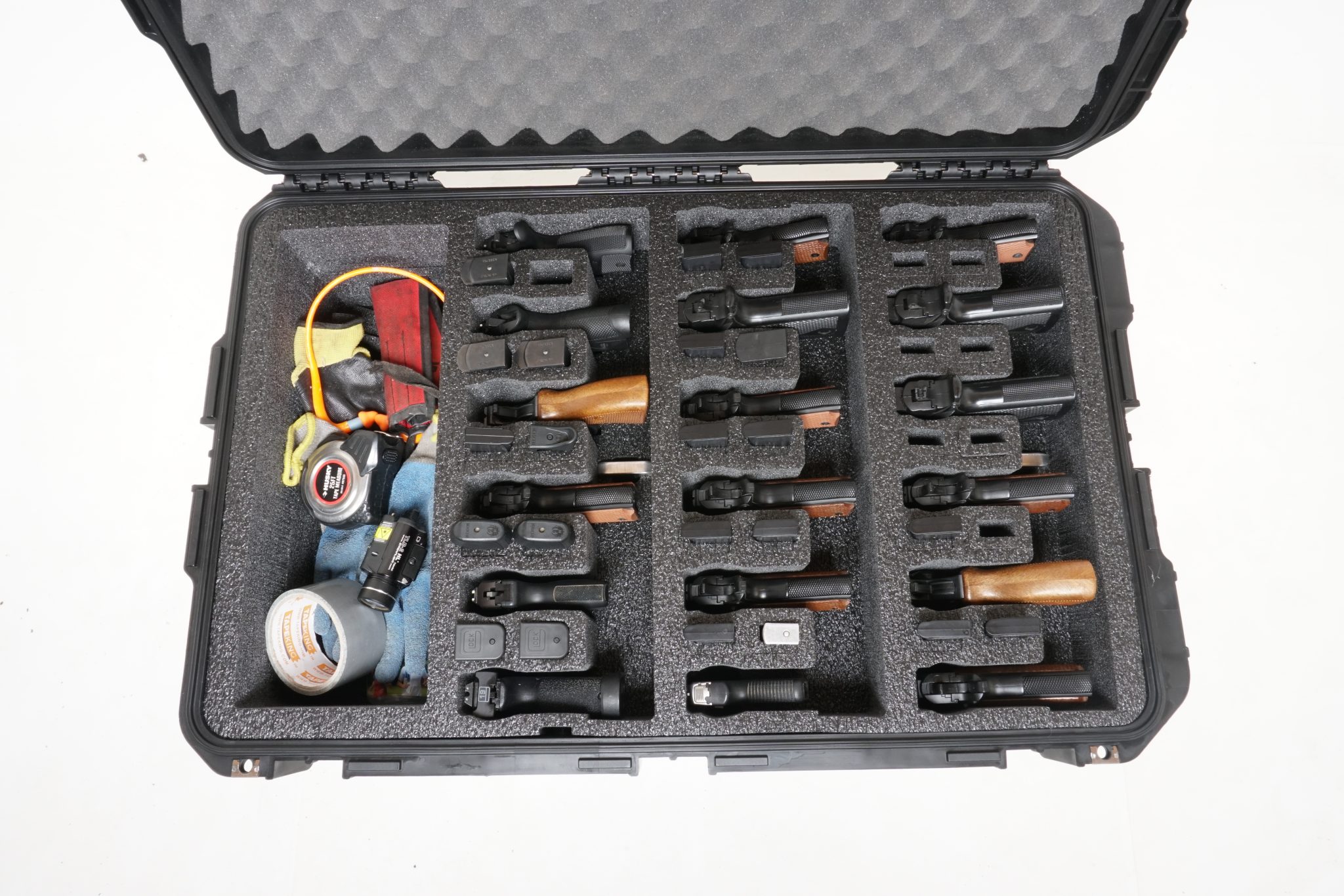 Case Club 18 Pistol Waterproof Case with Accessory Pocket & Silica Gel