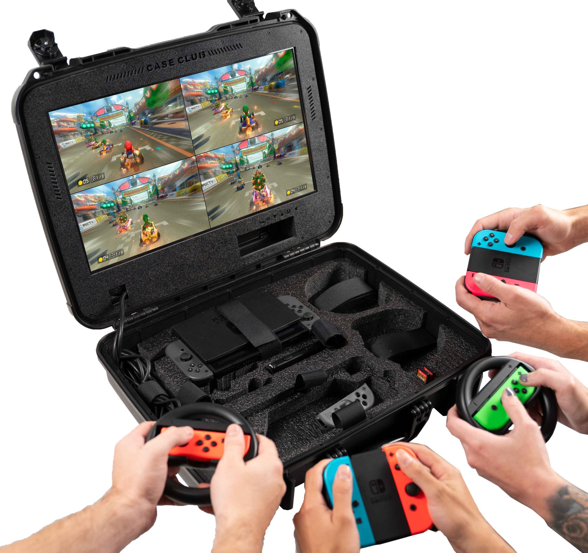 Nintendo Switch Portable Gaming Station with Built-in Monitor - Case Club