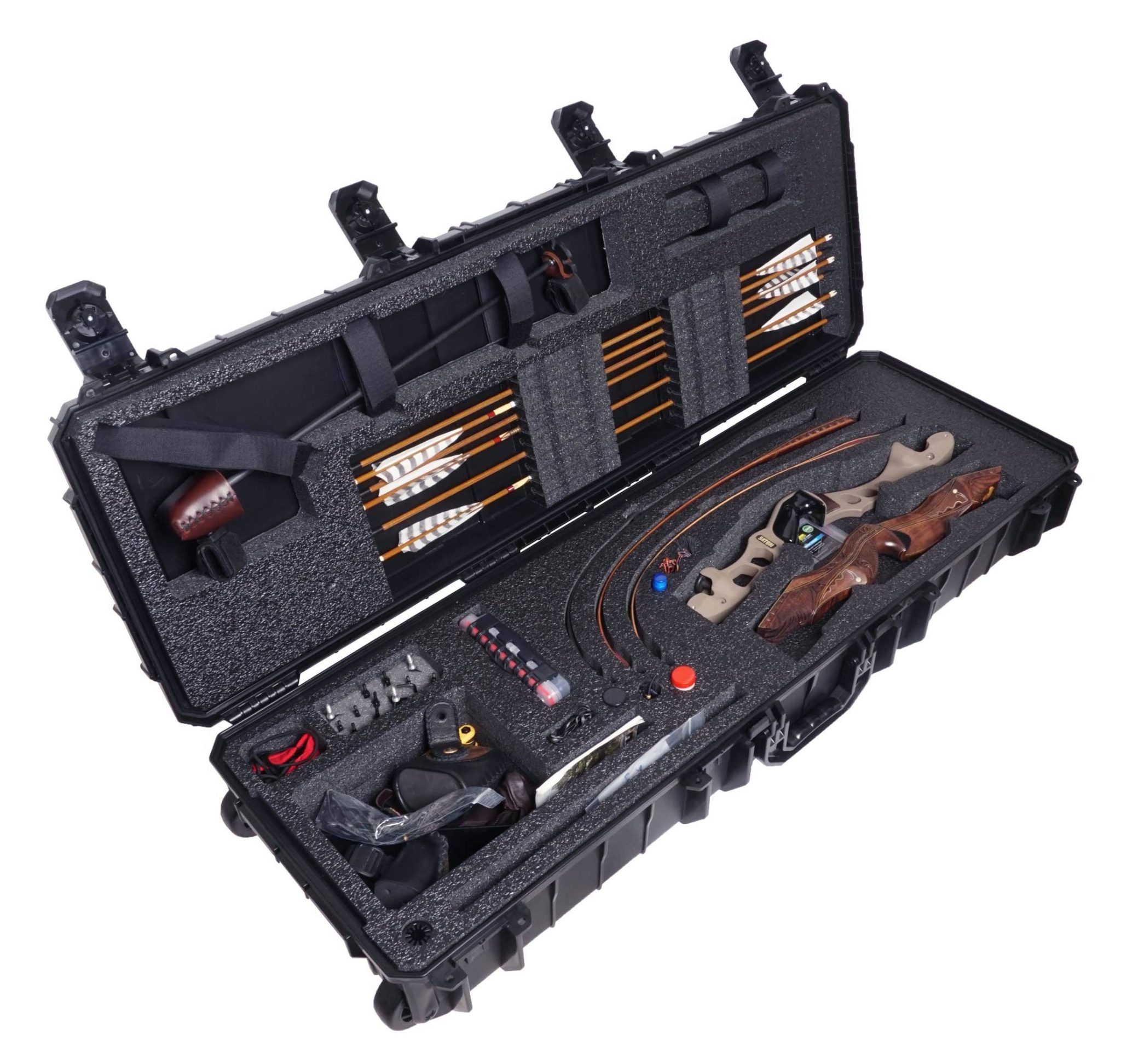 Case Club Waterproof Recurve Bow Case with Accessory Box & Arrow Holder