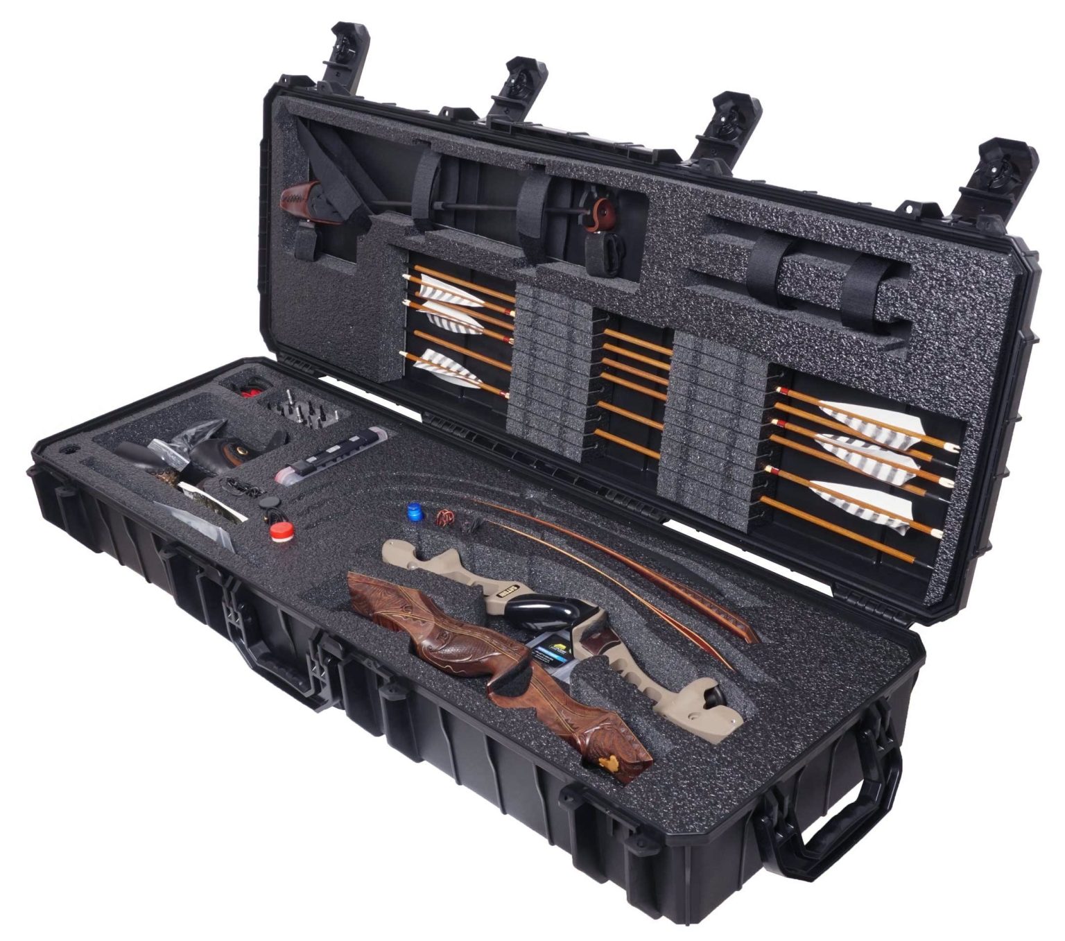 Case Club Waterproof Recurve Bow Case with Accessory Box & Arrow Holder