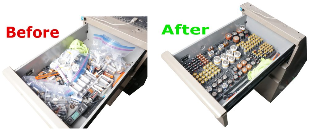 Battery Organizer Drawer Foam - Case Club