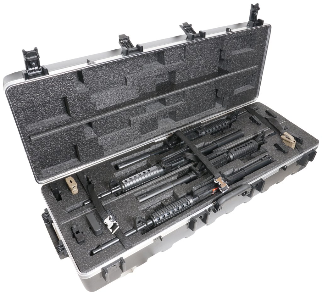 4 AR15 with Optics and Flashlight Attachments Case - Case Club