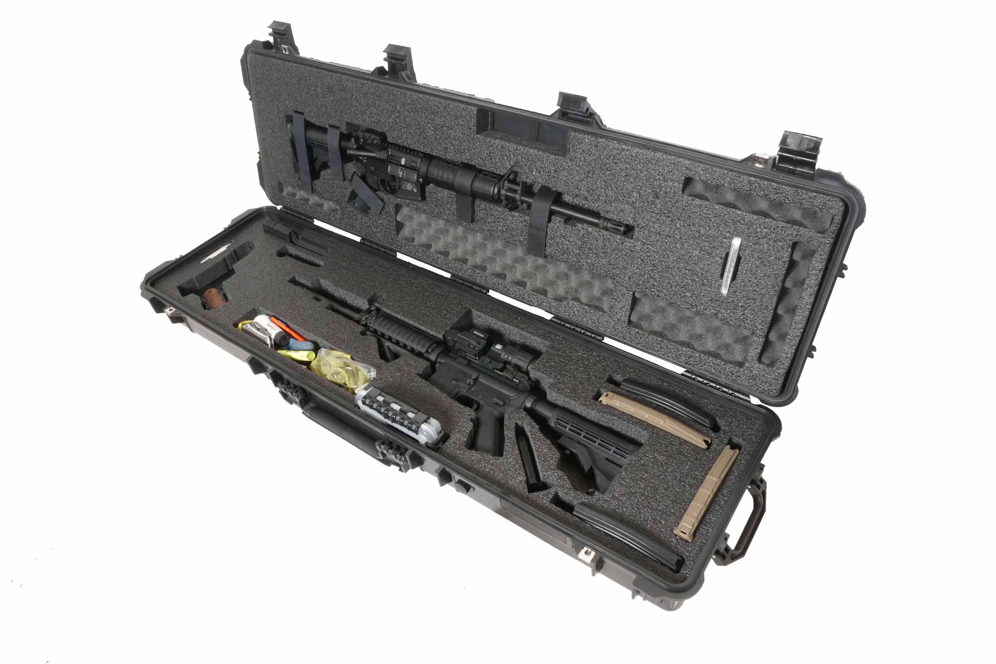 Case Club Waterproof 2 AR Rifle Case with Silica Gel & Accessory Box