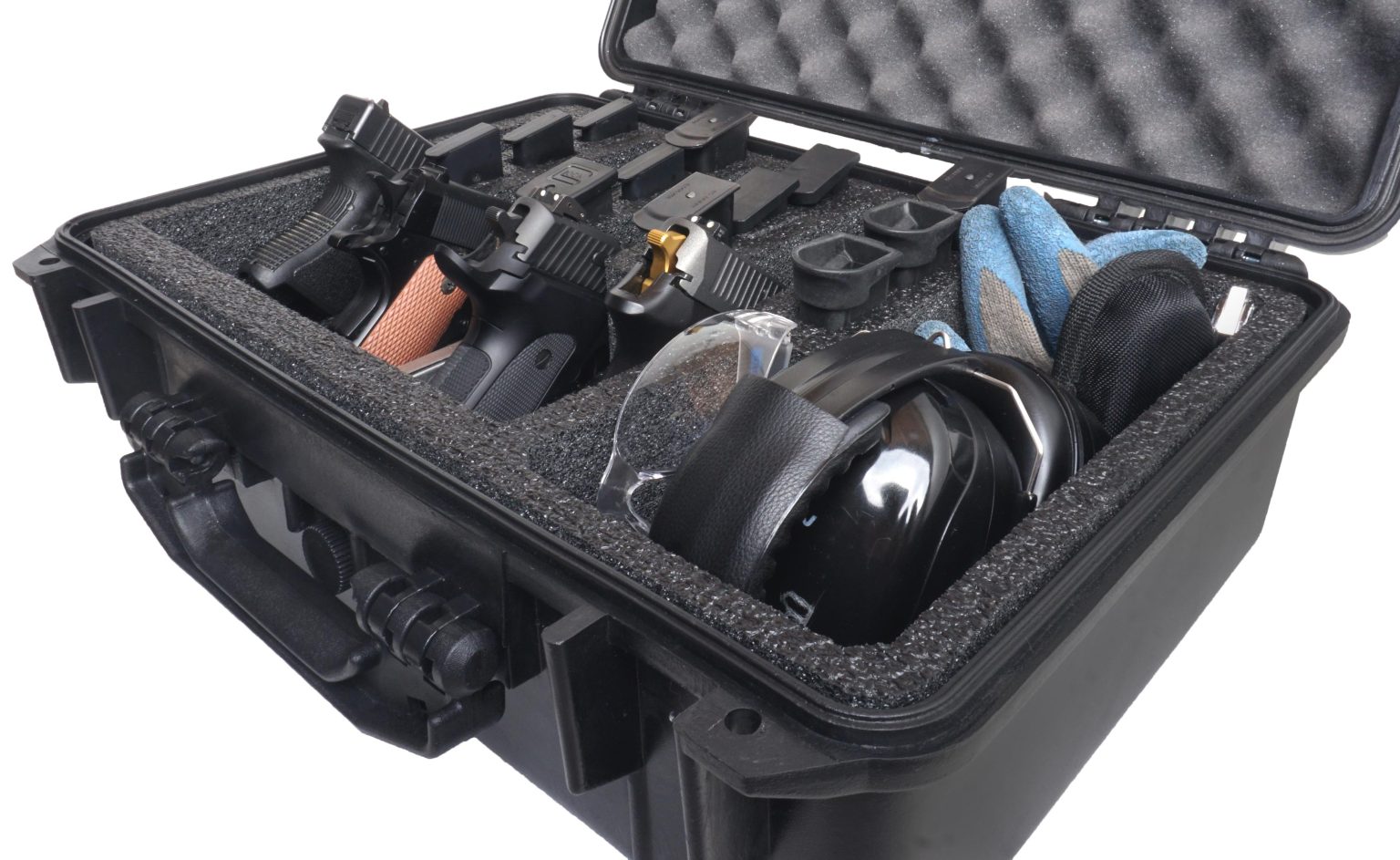 Case Club 4 Pistol Waterproof Case with Accessory Pocket & Silica Gel