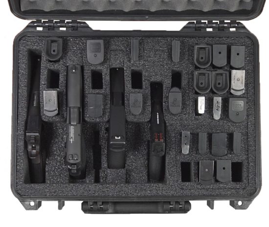 Case Club 4 Pistol Waterproof Case with Accessory Pocket & Silica Gel