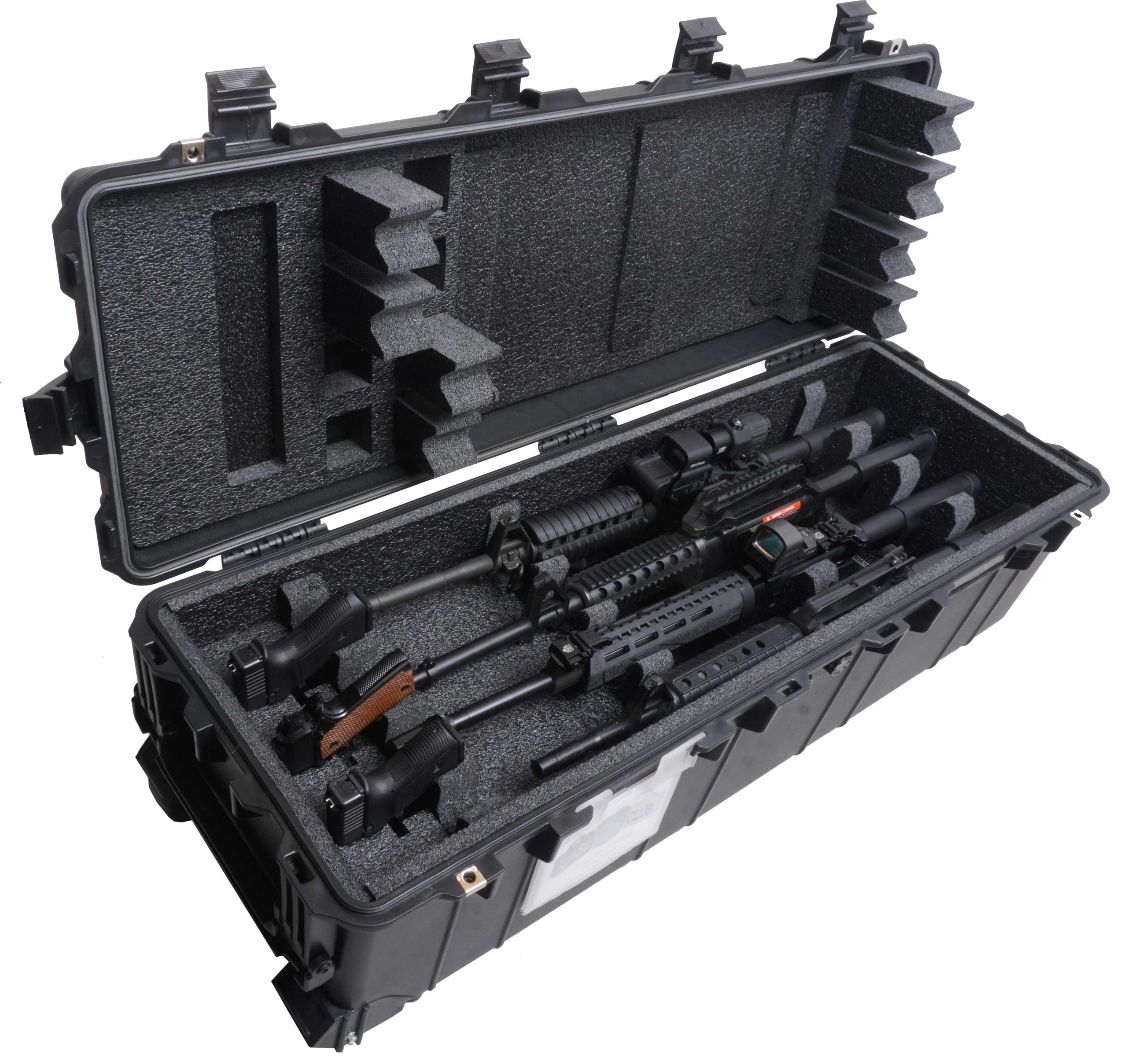 4 Pistol Hardcase 53" Hard Shell Rifle Case – Waterproof Tactical Gun ...