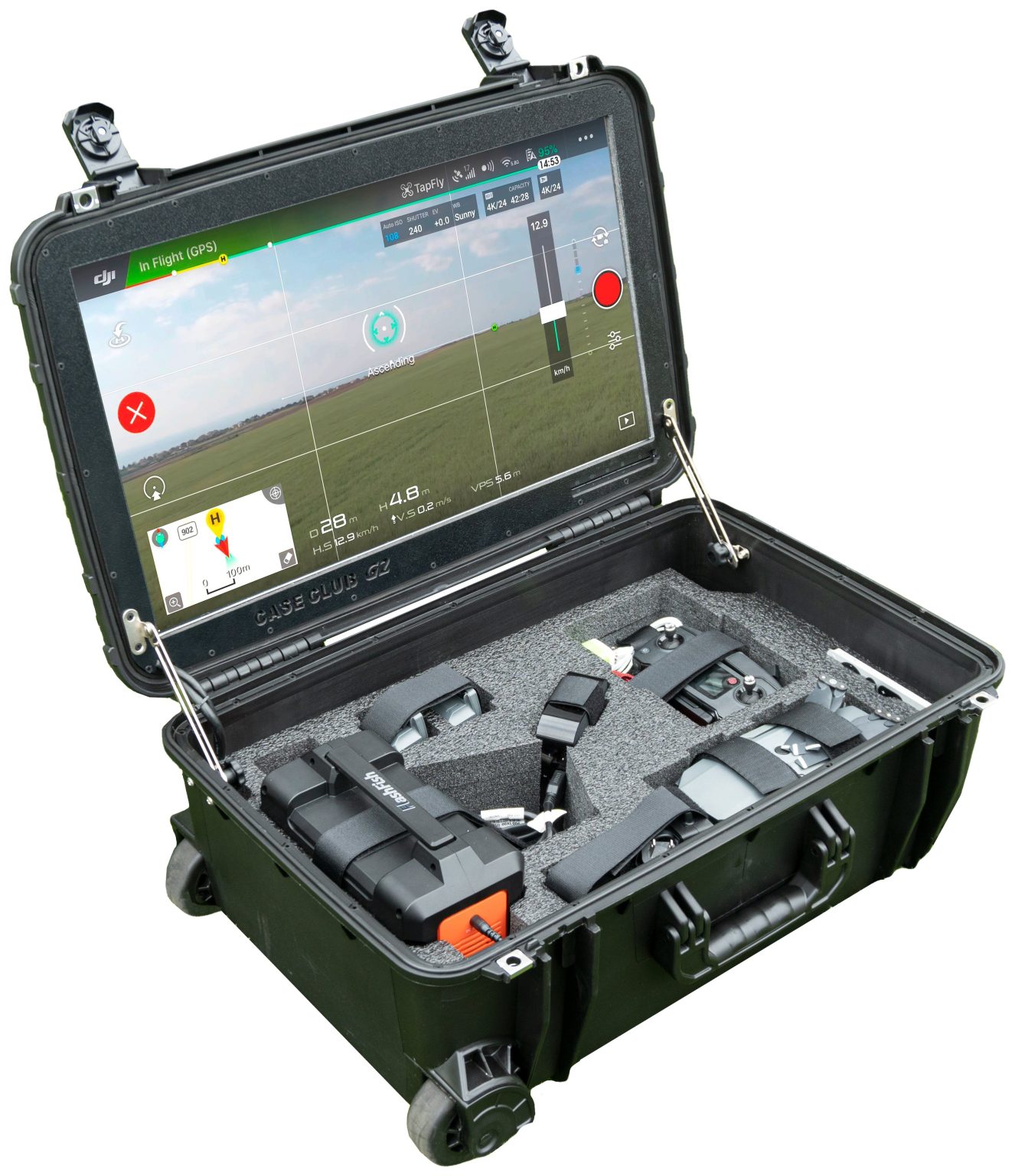 Portable Ground Station with Built-in Monitor for DJI Mavic - Case Club